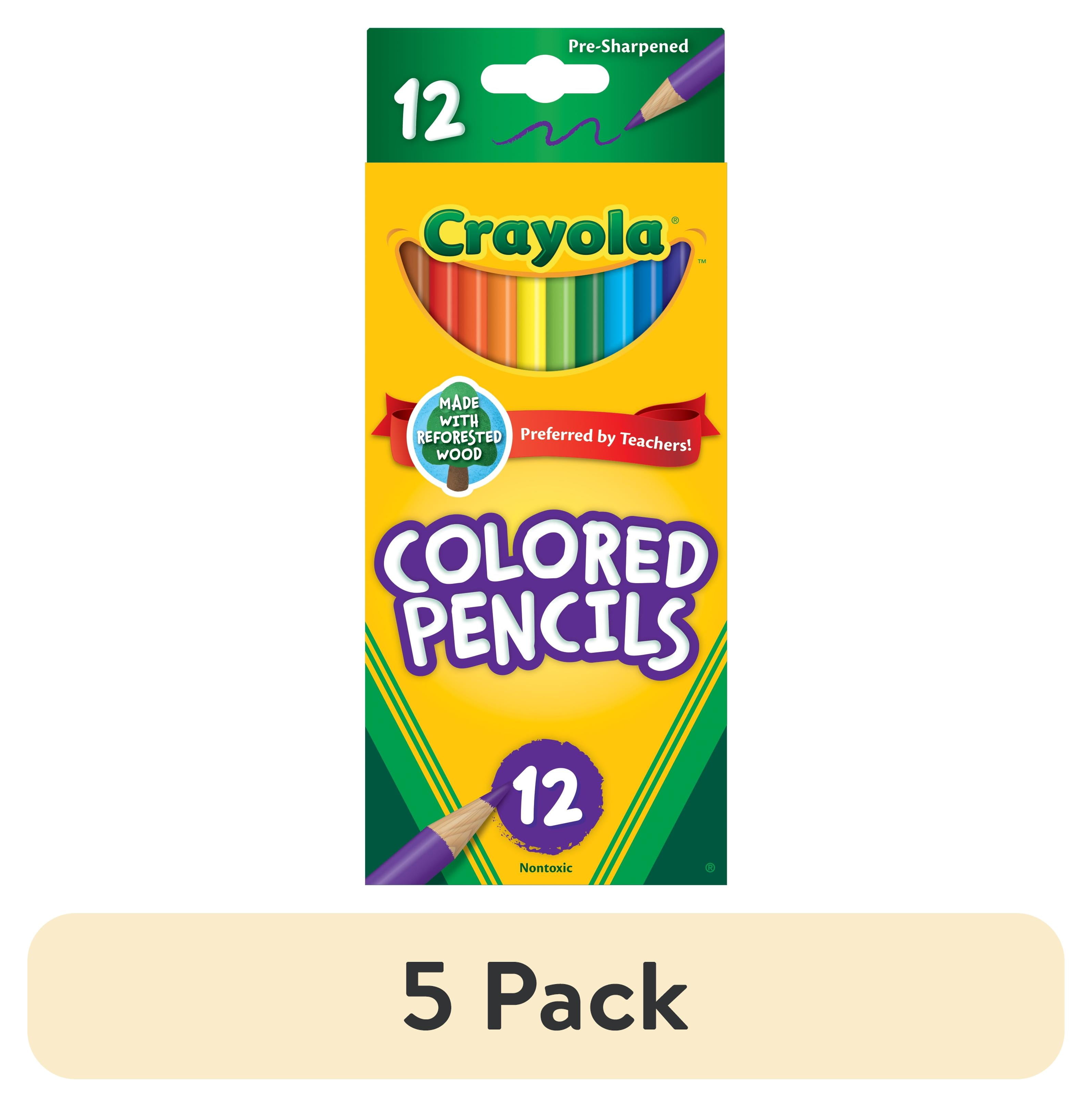 (5 pack) Crayola Colored Pencils, Assorted Colors, Pre-sharpened, Adult ...