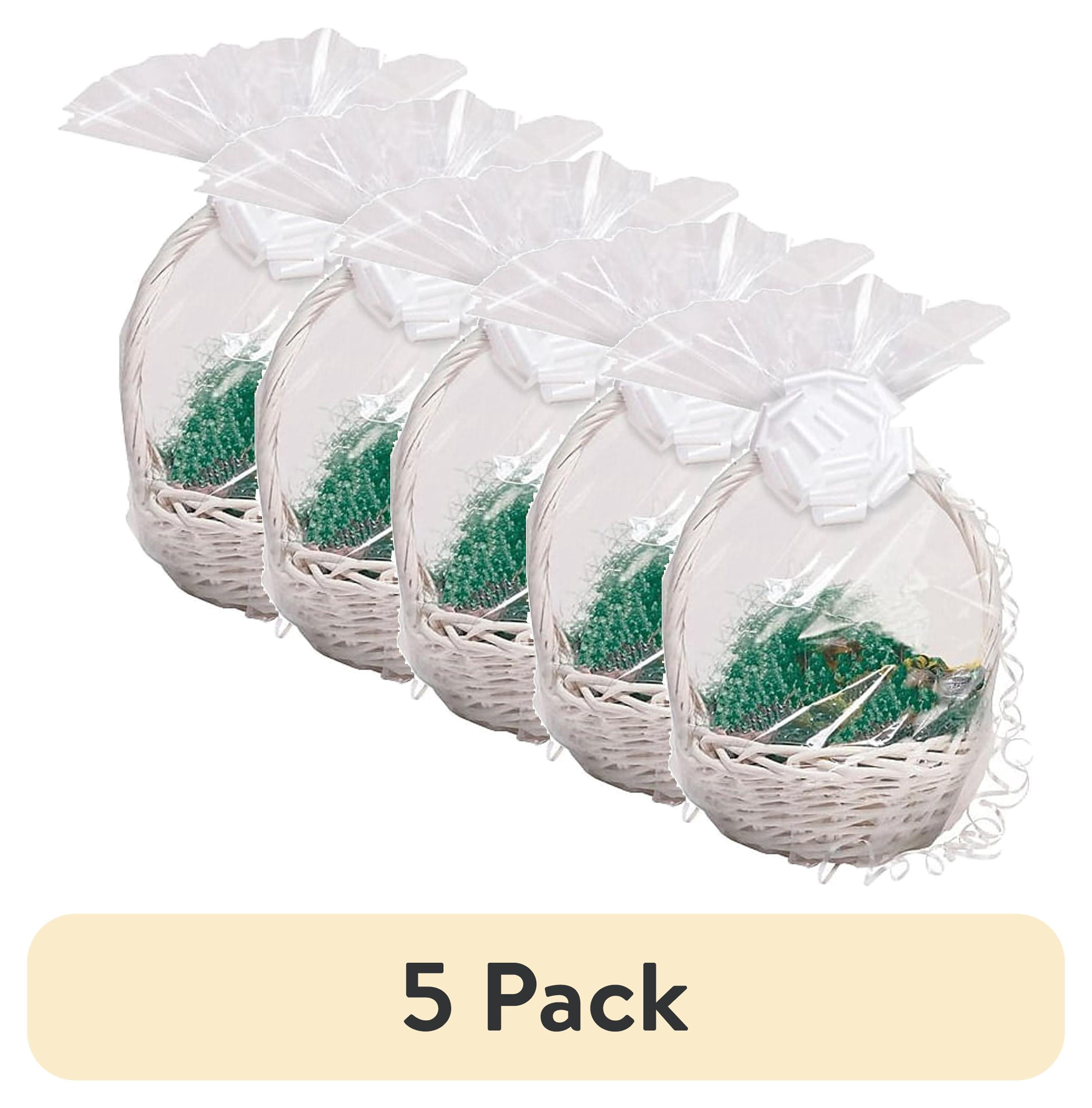(5 pack) Creative Converting Cello Basket Bag 24"X25"-Clear - Walmart.com