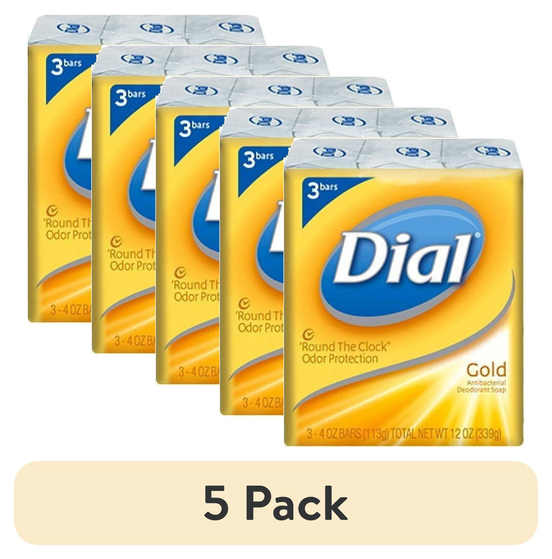 (5 pack) DIAL SOAP BATH GOLD 3X4OZ - Walmart.com