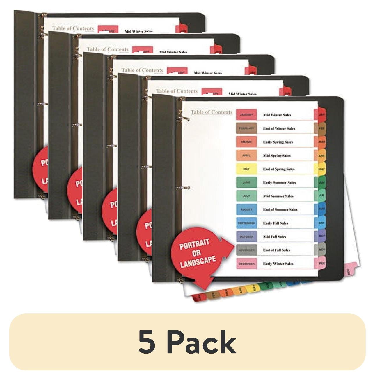 (5 pack) Deluxe Table of Contents Dividers for Printers, 12-Tab, Jan ...