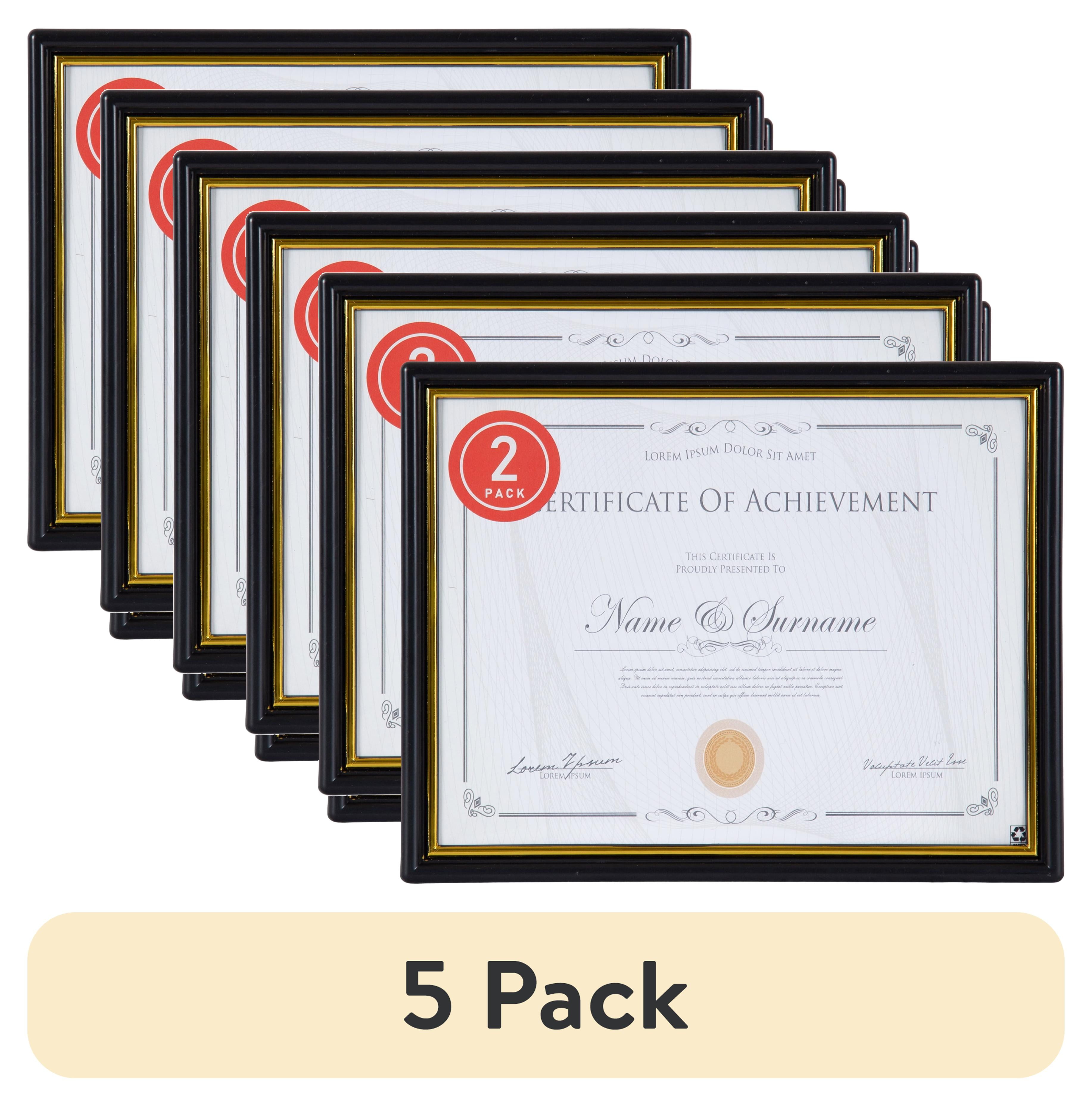 DesignOvation 8.5x11 Black/Gold Document Frame - Walmart.com