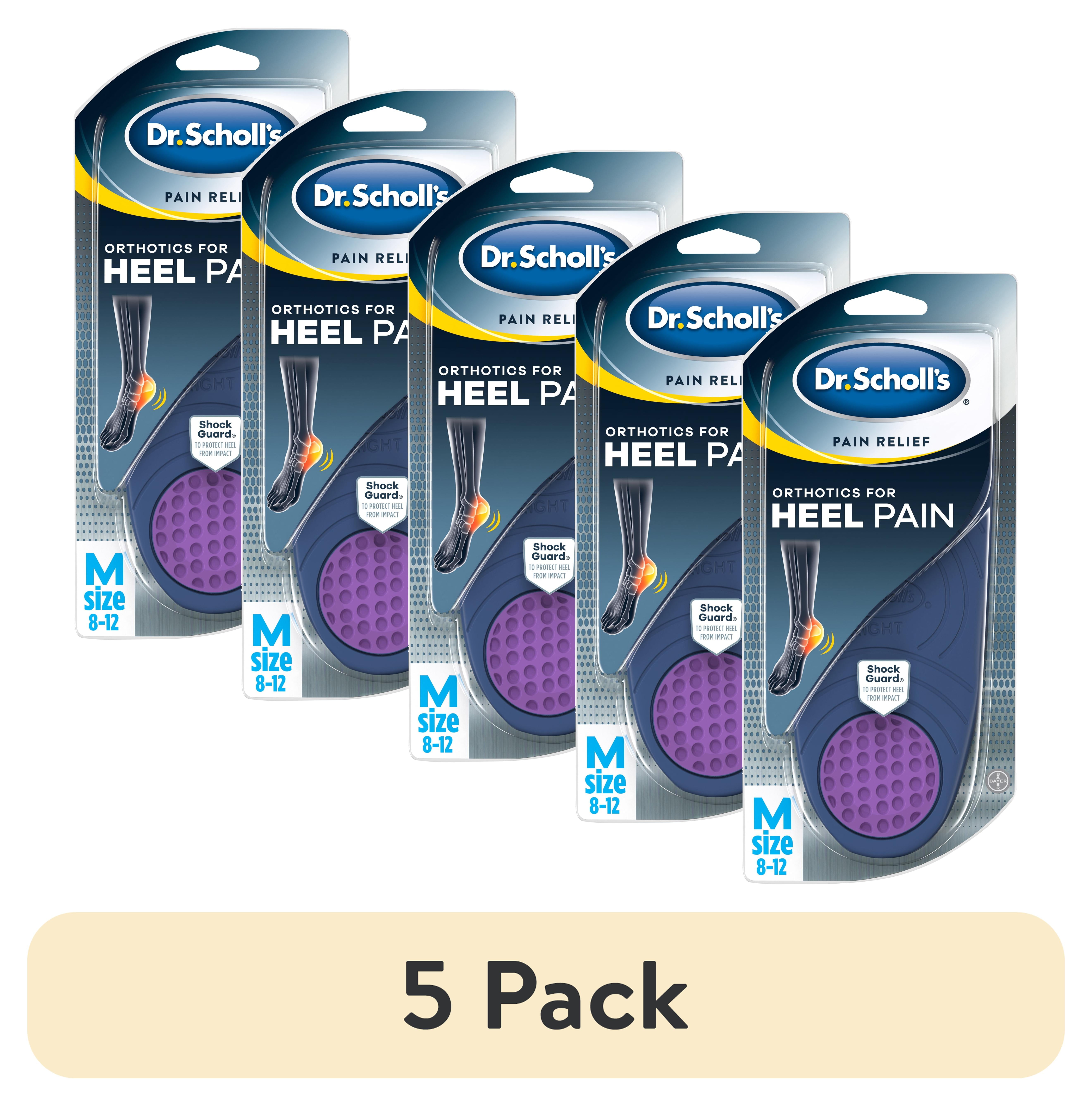 (5 pack) Dr. Scholl’s Heel Pain Relief Orthotic Inserts for Men (8-12) Insoles for Plantar ...