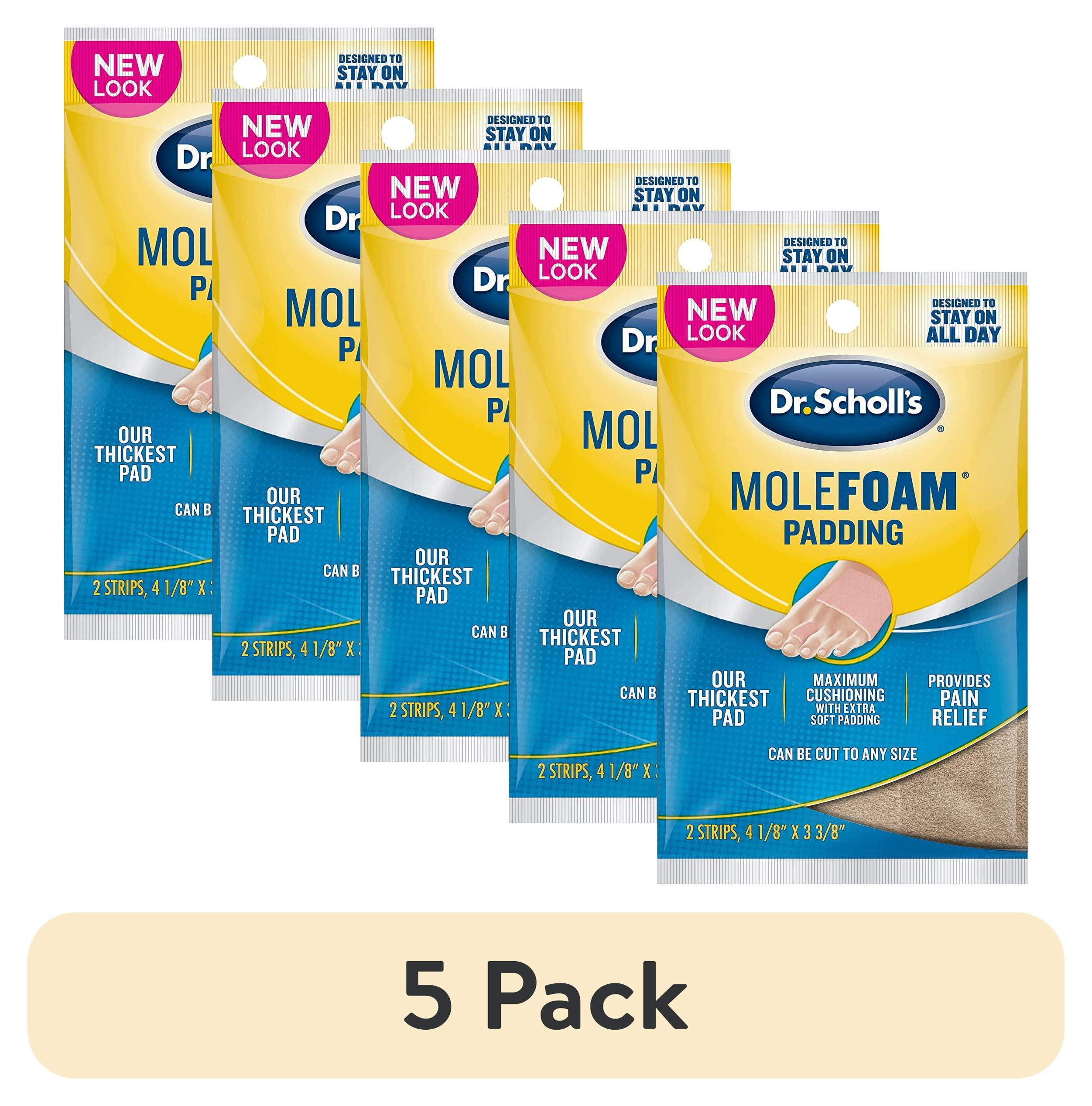 (5 pack) Dr. Scholl's MOLEFOAM PADDING STRIPS (2Ct) Our Thickest Pad ...