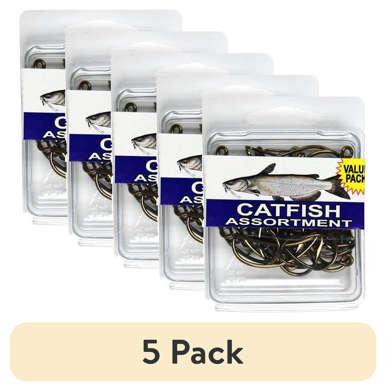 (5 pack) Eagle Claw Catfish Fishing Hooks Assortment Clam, 40 Pieces ...