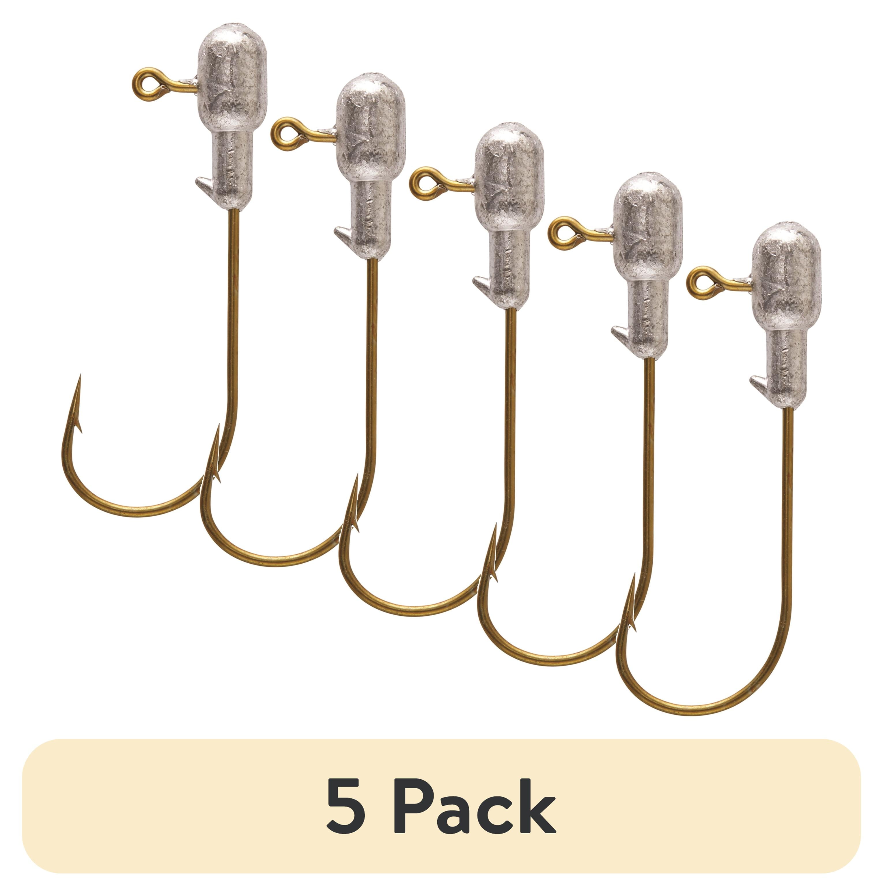 (5 pack) Eagle Claw Lazer Sharp Tube Fishing Jig Head, Unpainted, 1/8 ...