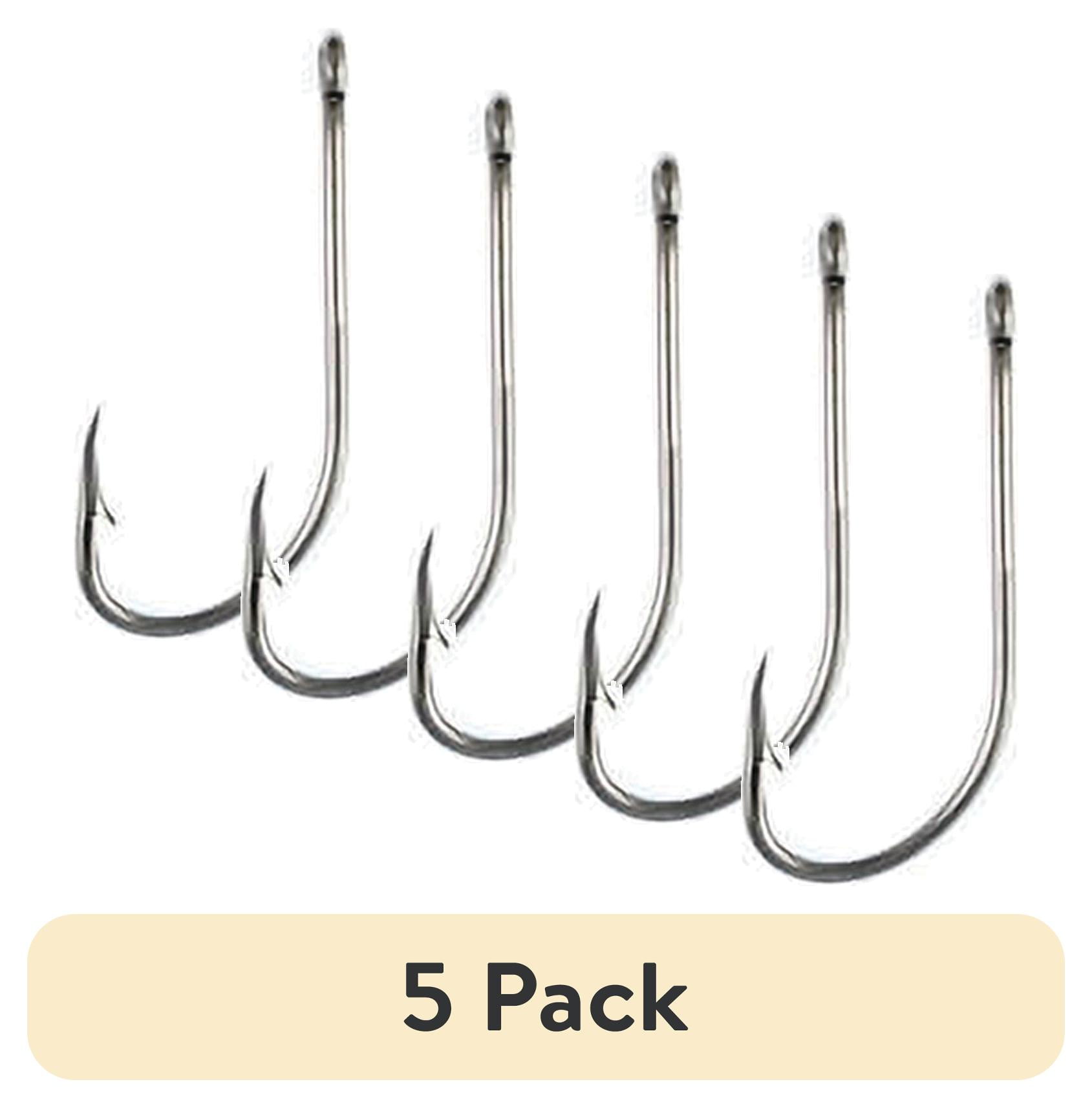 (5 pack) Eagle Claw Plain Shank Offset Fishing Hook, Bronze, (Size 4 ...