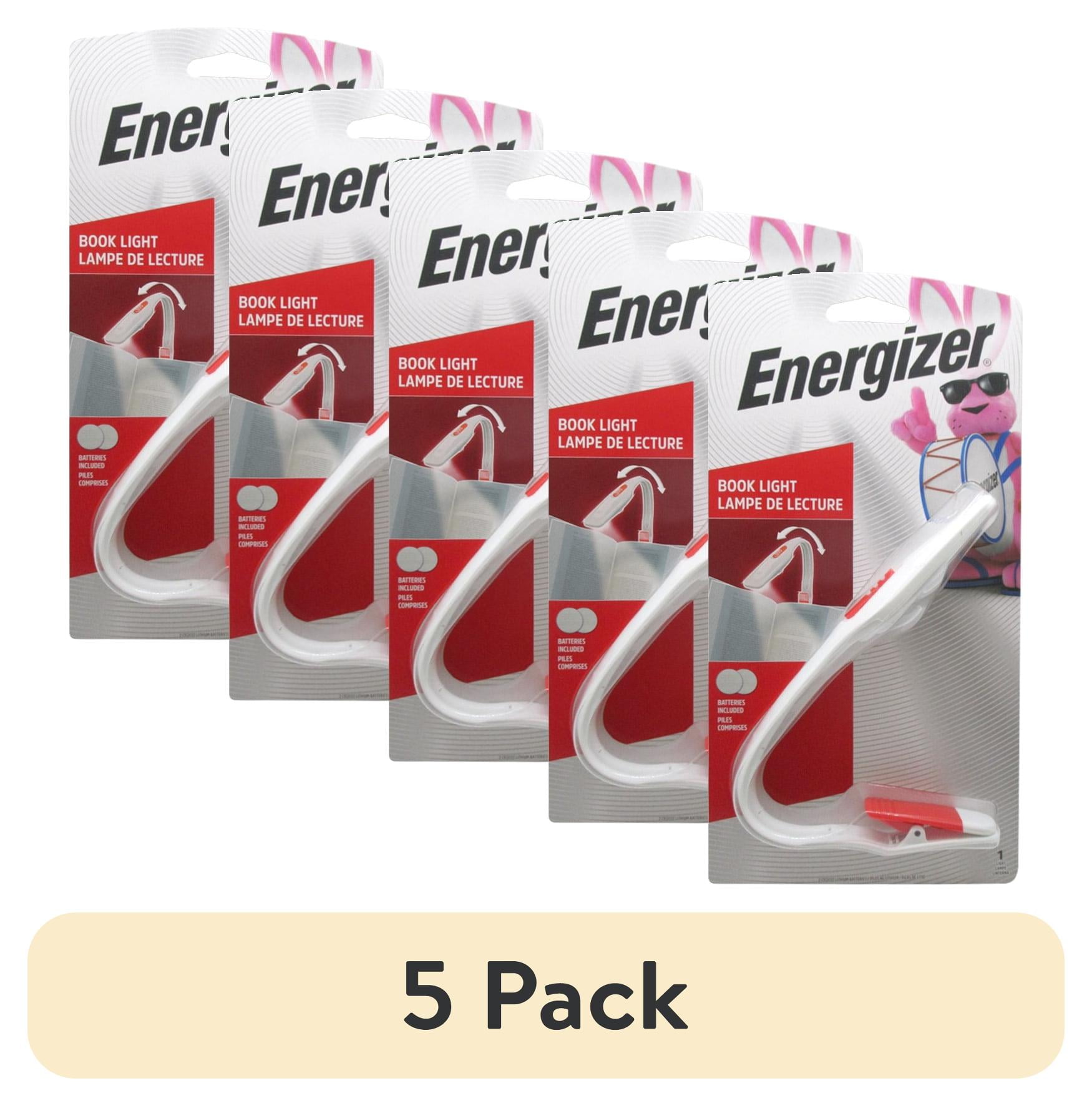 (5 pack) Energizer Clip on Book Light for Reading in Bed, LED Reading ...