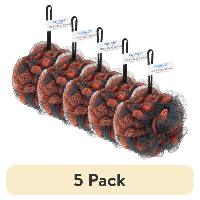 (5 pack) Equate Men's Body Sponge, Color May Vary - Walmart Business ...