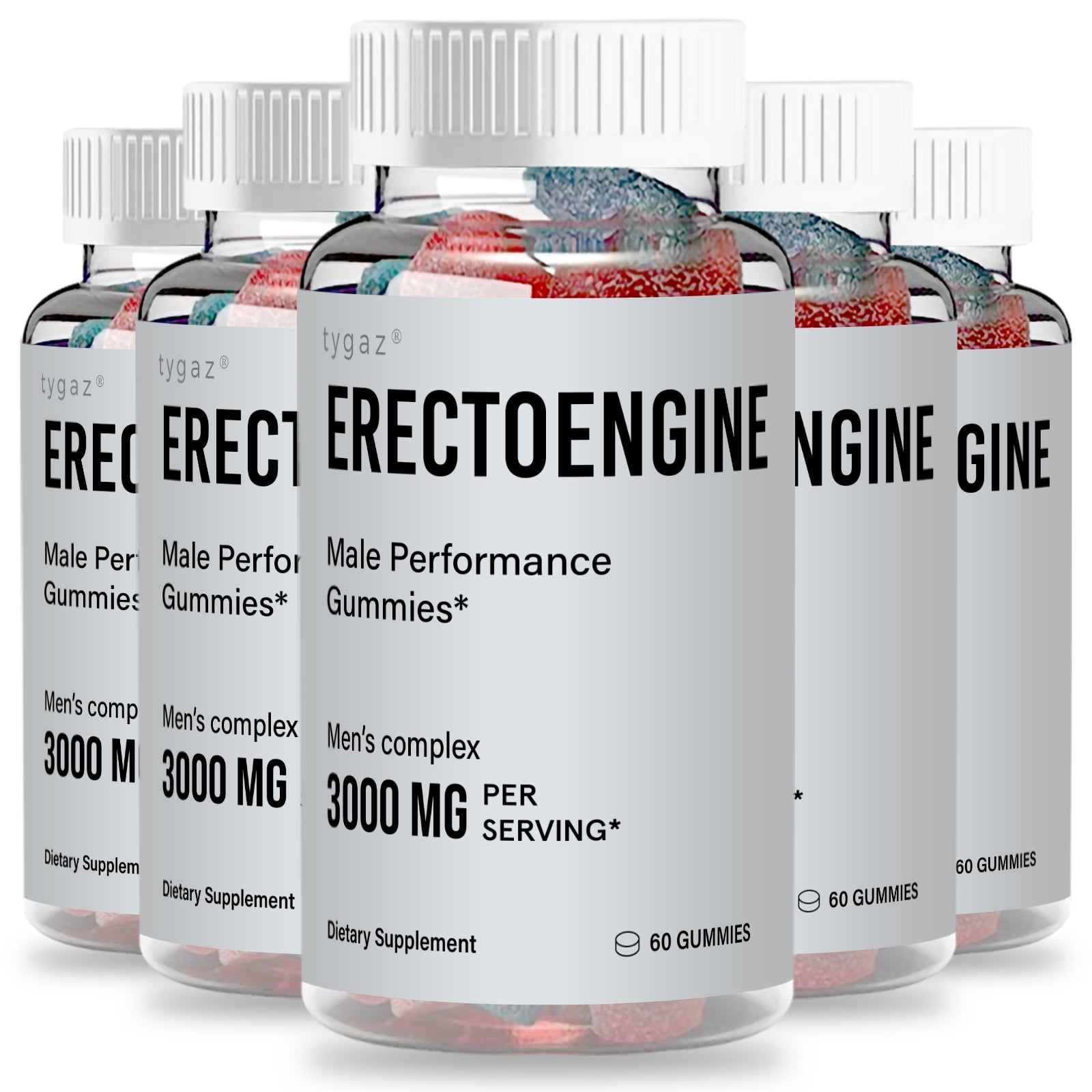 (5 pack) ErectoEngine - Erecto Engine Gummy For Men - Walmart.com