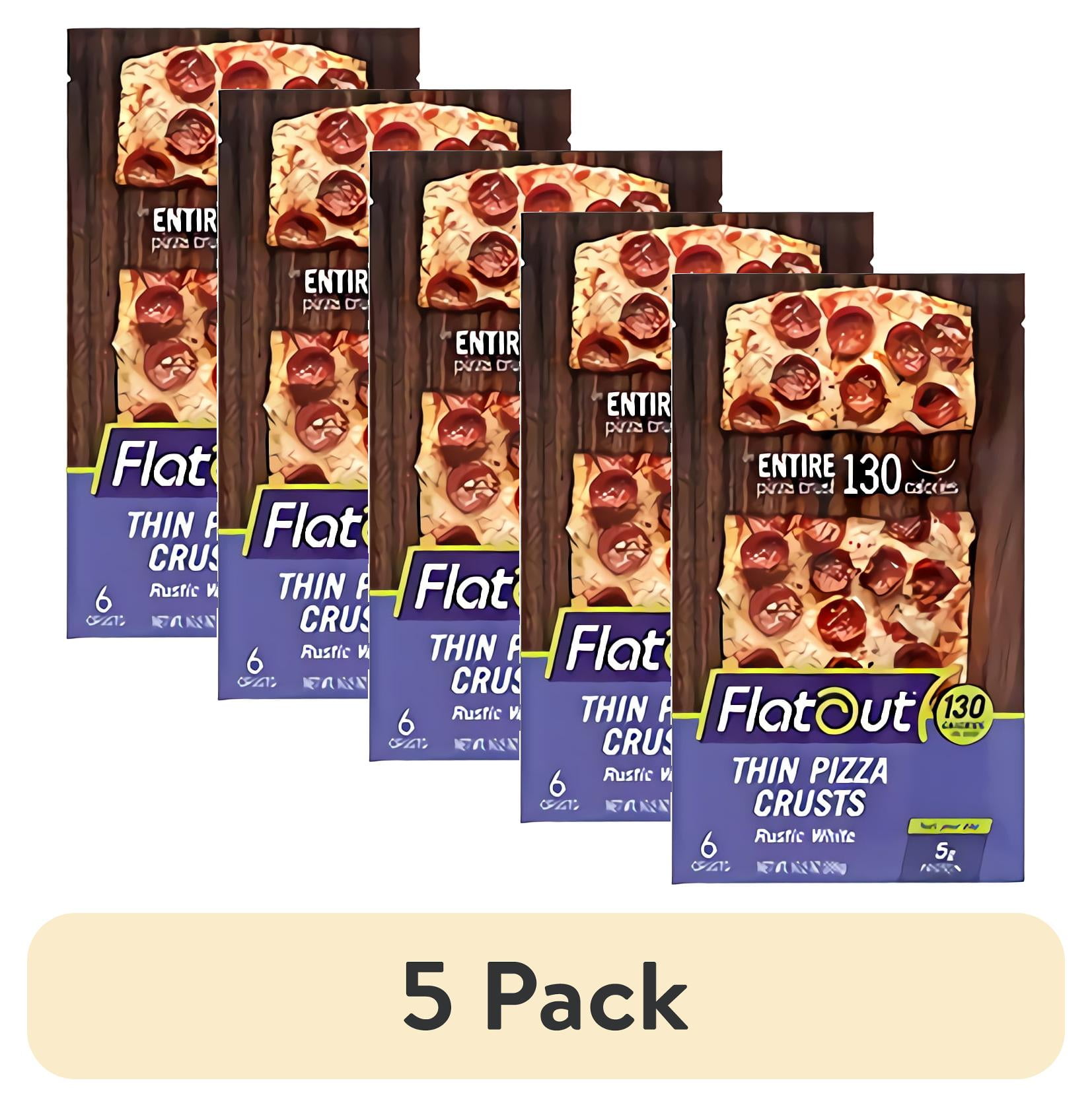 (5 pack) FLATOUT Thin Pizza Crust RUSTIC WHITE, 6 Pack | 4 Count ...