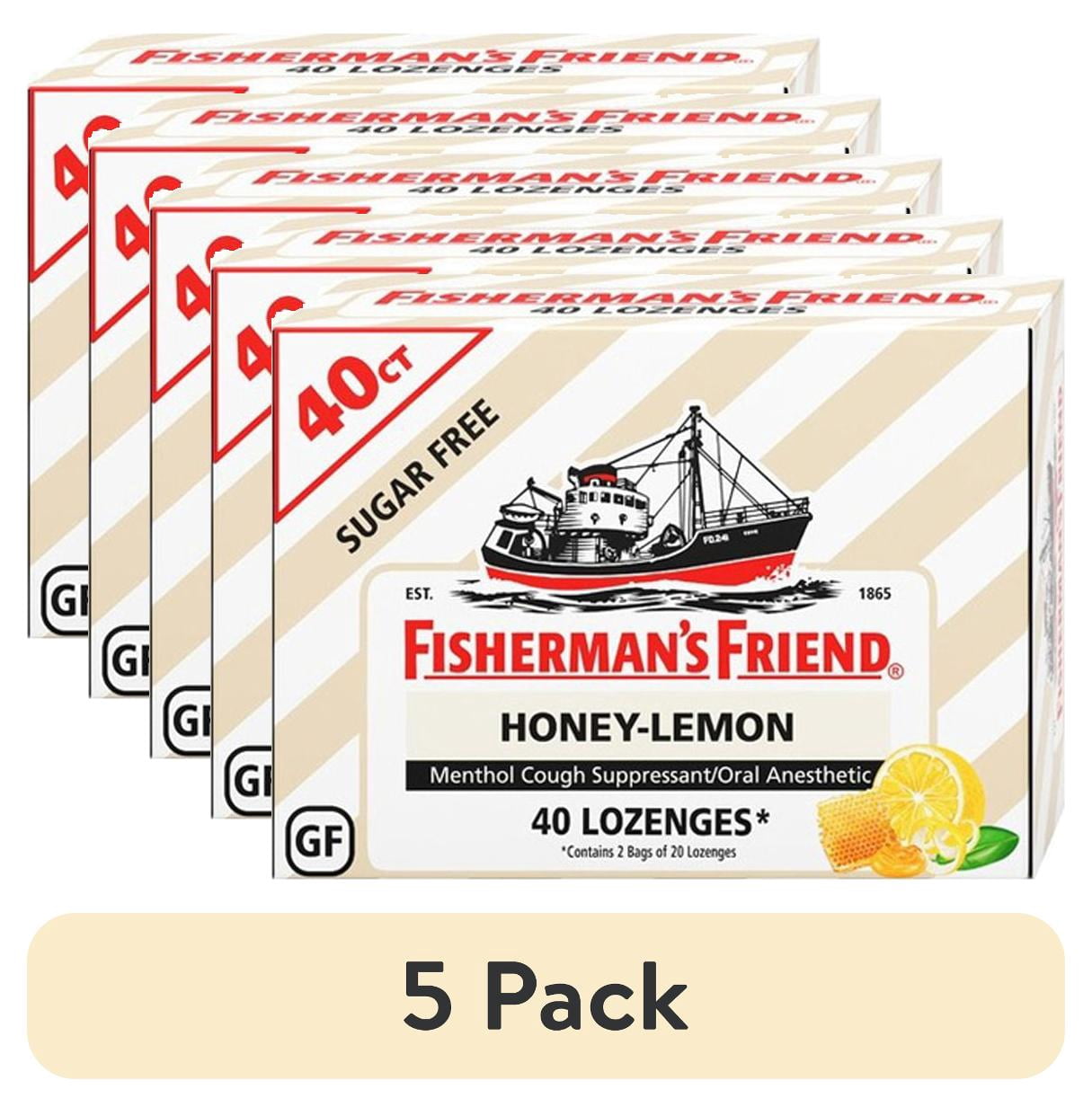 (5 pack) Fisherman's Friend Menthol Cough Suppressant/Oral Anesthetic ...