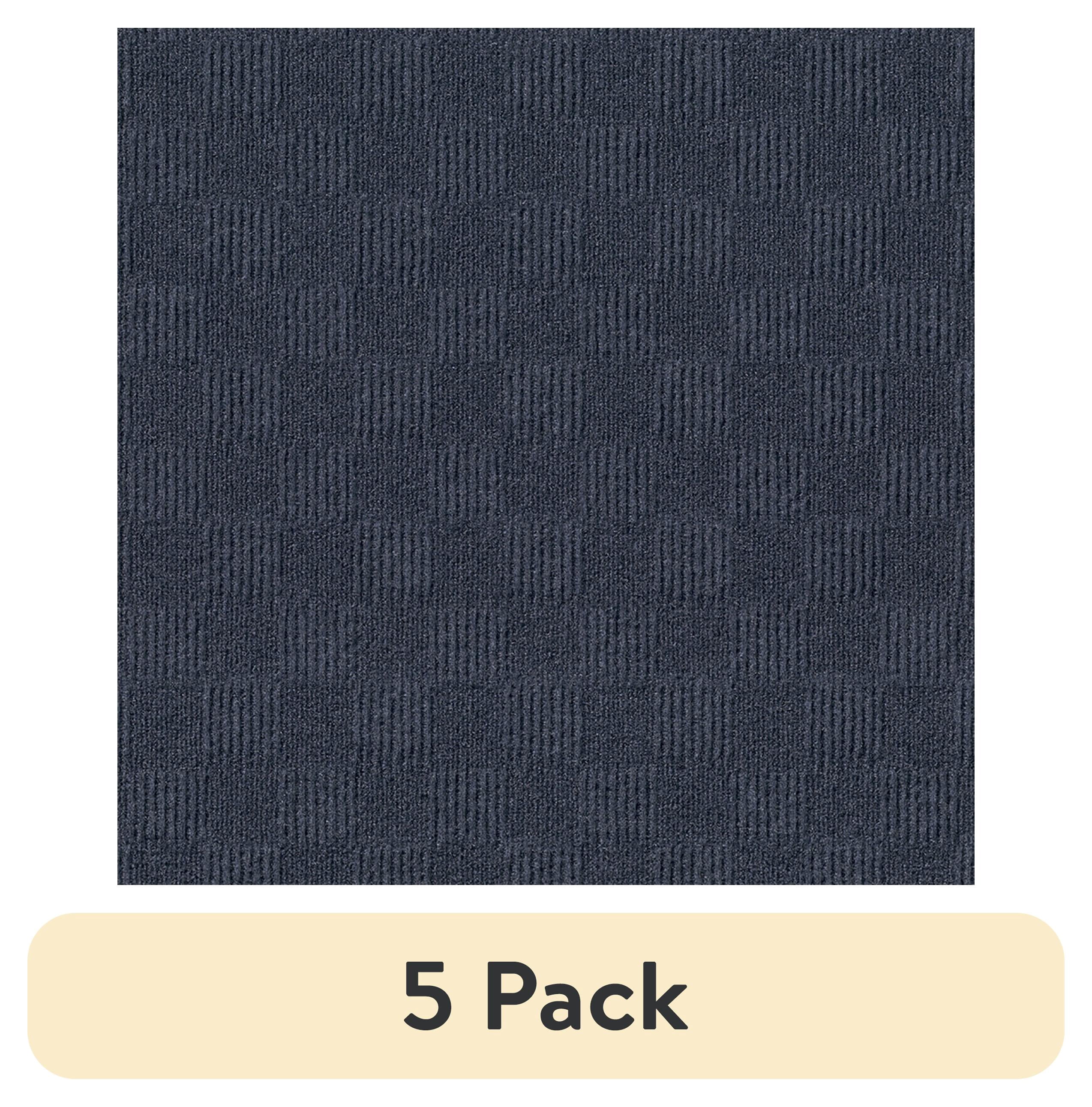 (5 pack) Foss Floors Ocean Blue 24' x 24' Peel and Stick Indoor/Outdoor ...