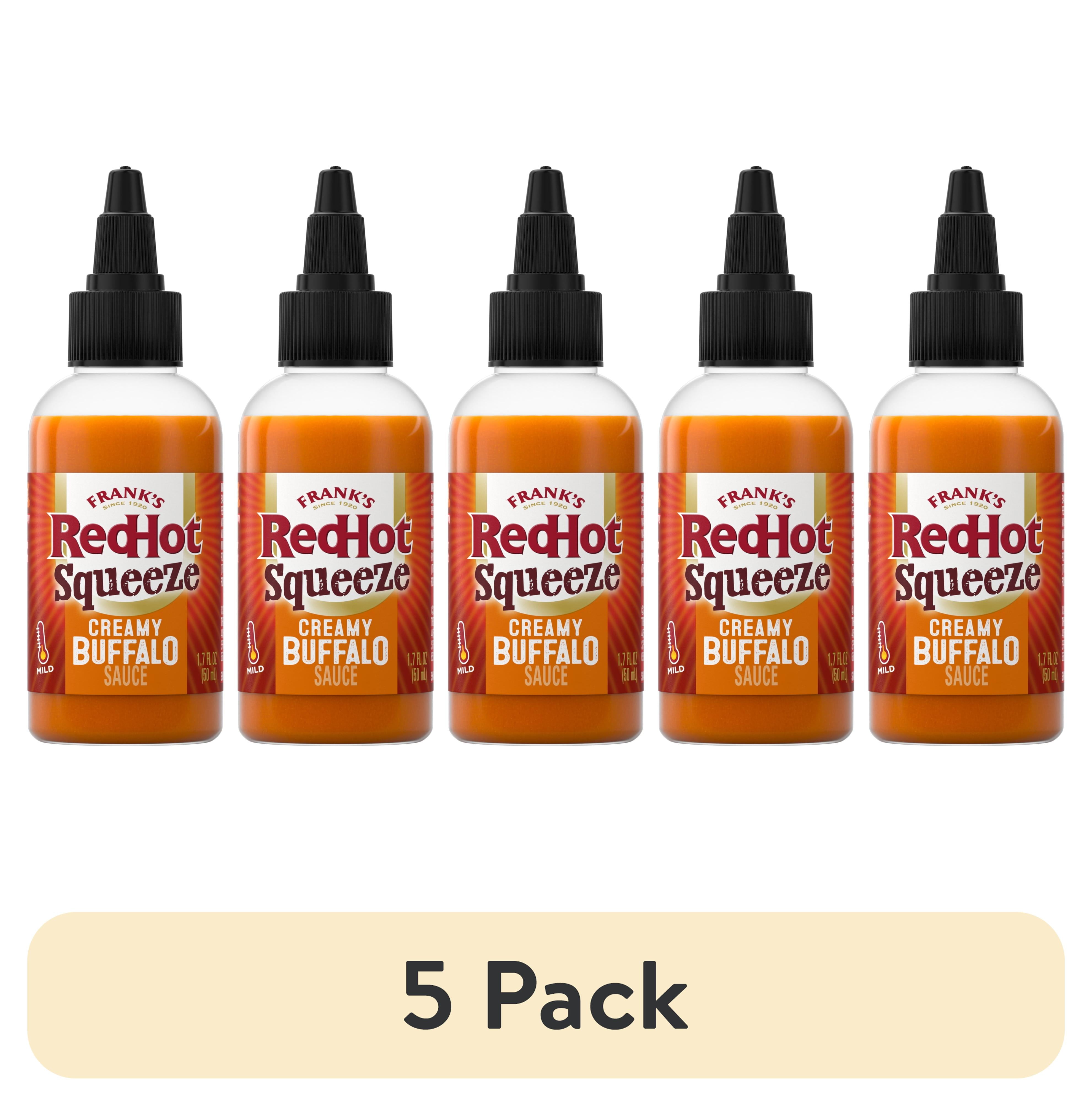 (5 pack) Frank's RedHot Creamy Buffalo Mini Squeeze Hot Sauce, 1.7 fl ...