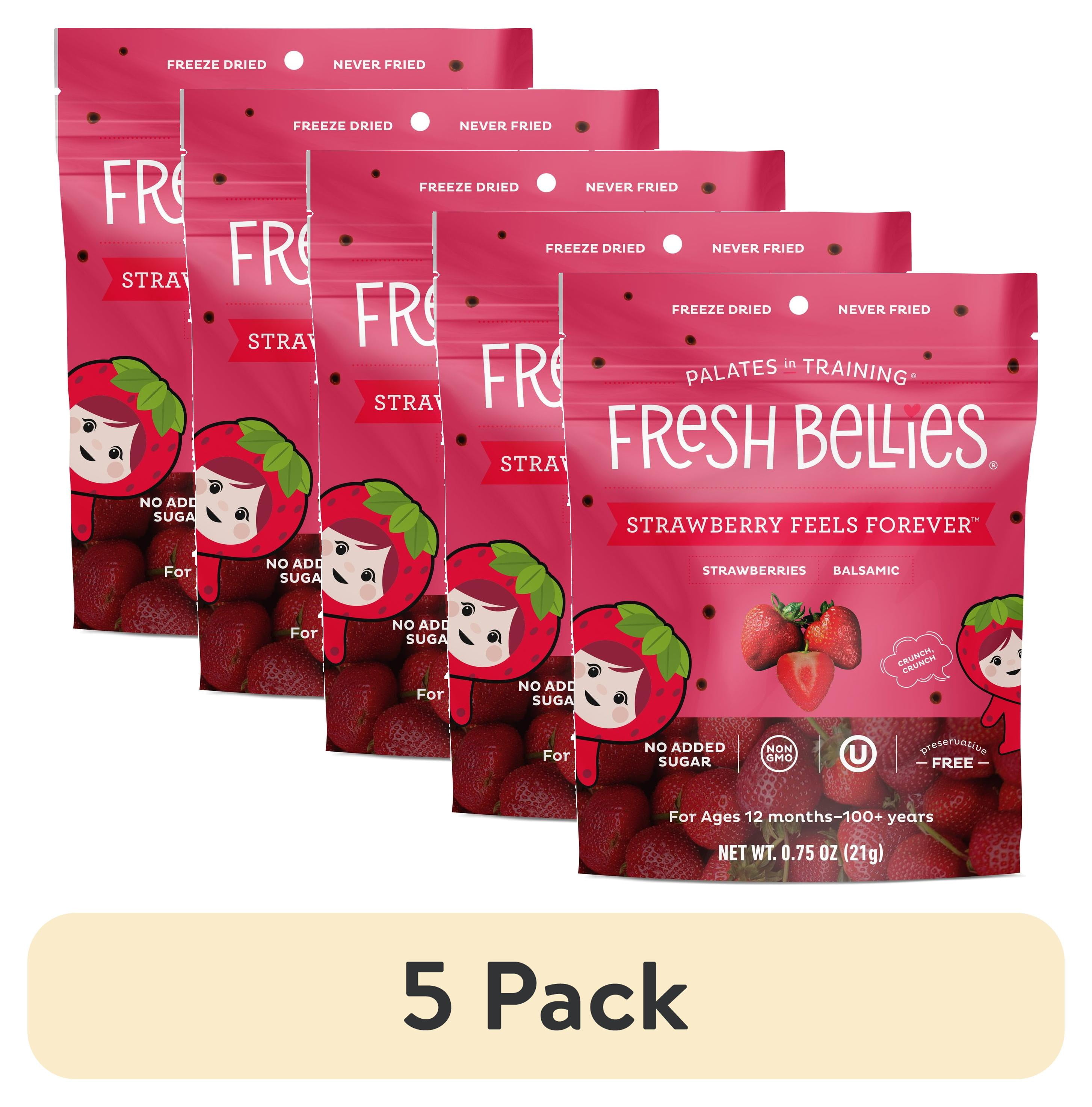 (5 pack) Fresh Bellies Toddler Treat, Strawberry Feels Forever, 0.75oz ...