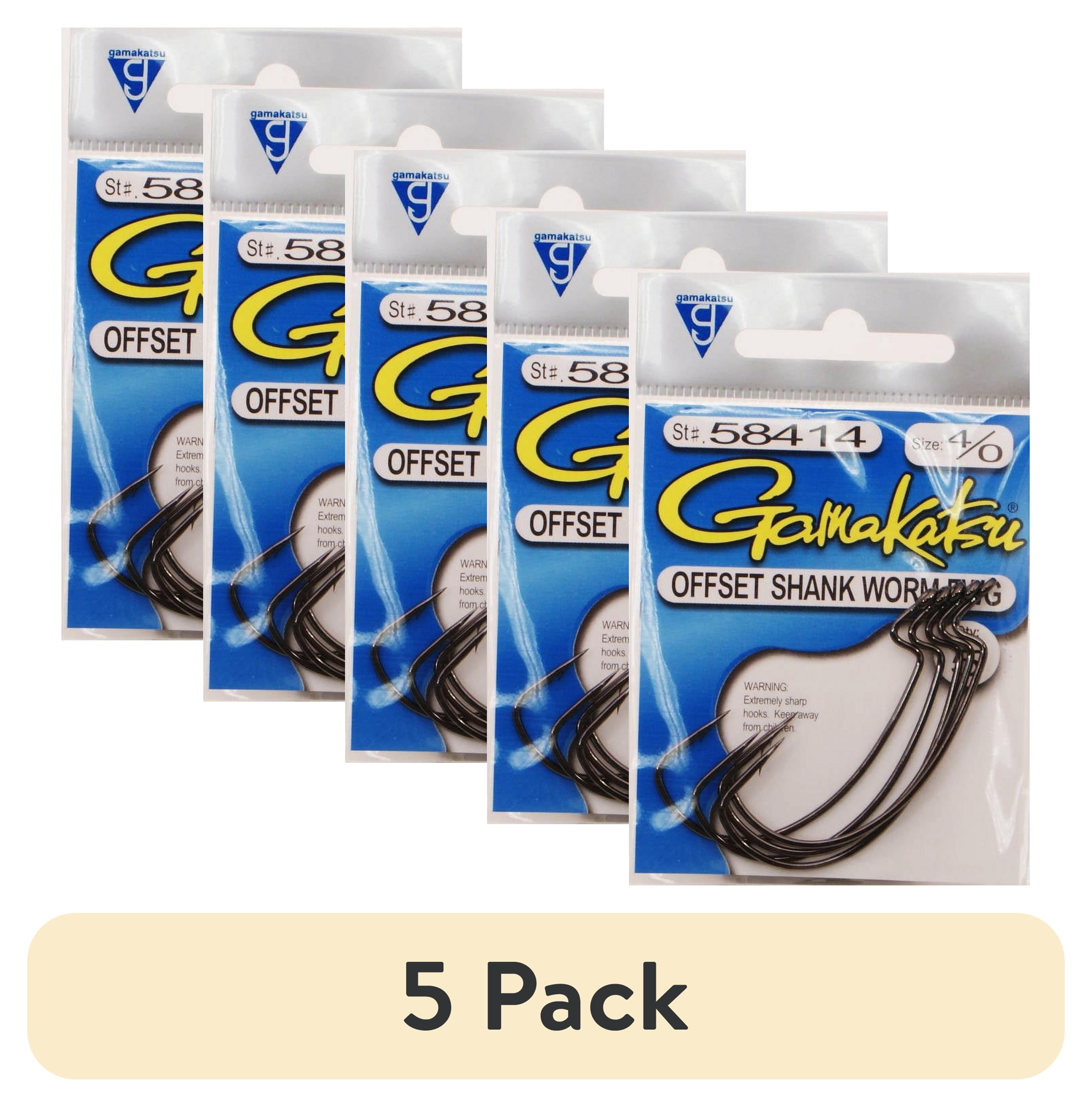 (5 pack) Gamakatsu Worm Offset EWG Hook in High Quality Carbon Steel ...