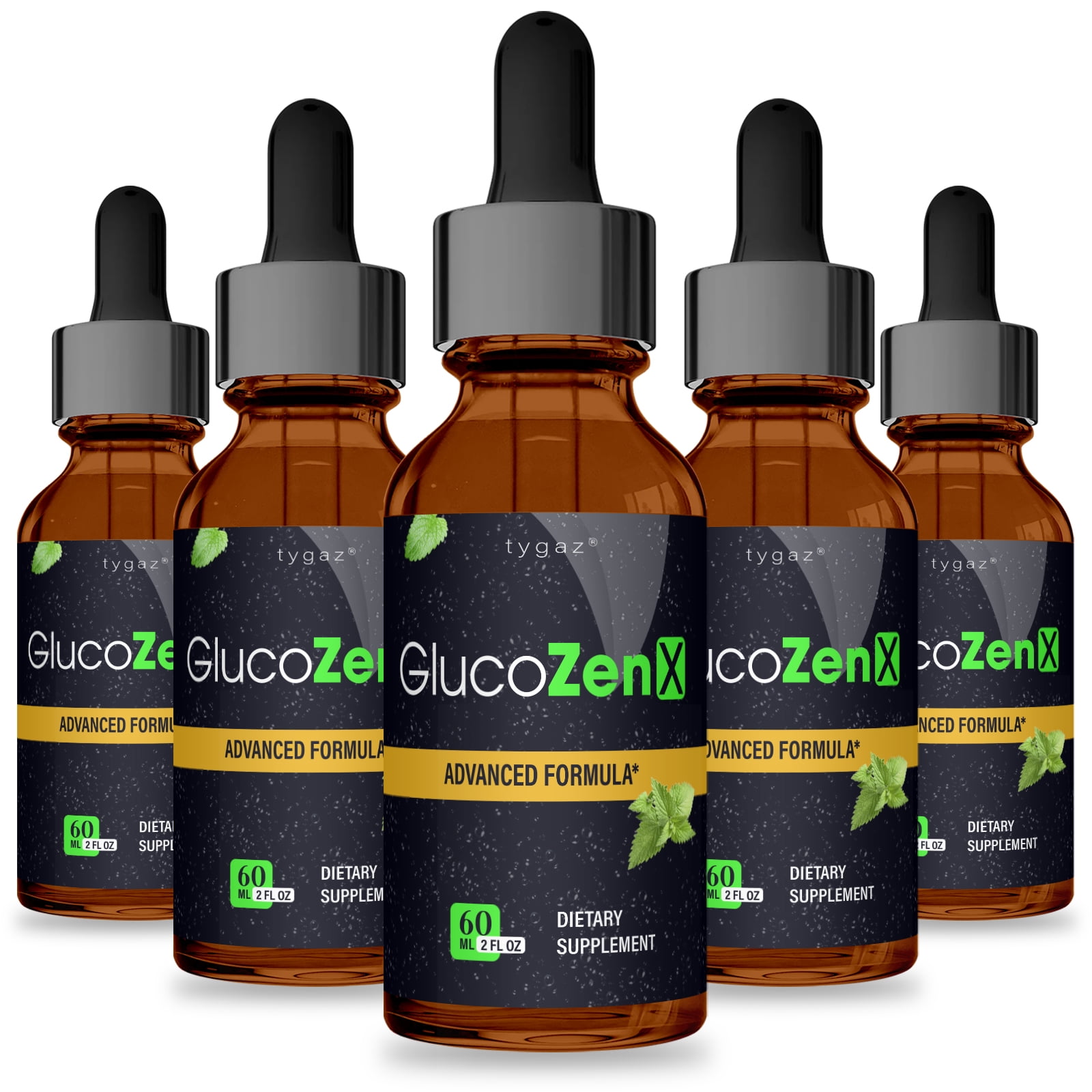 (5 pack) GlucoZenX - Gluco Zen X Liquid Supplement - Walmart.com