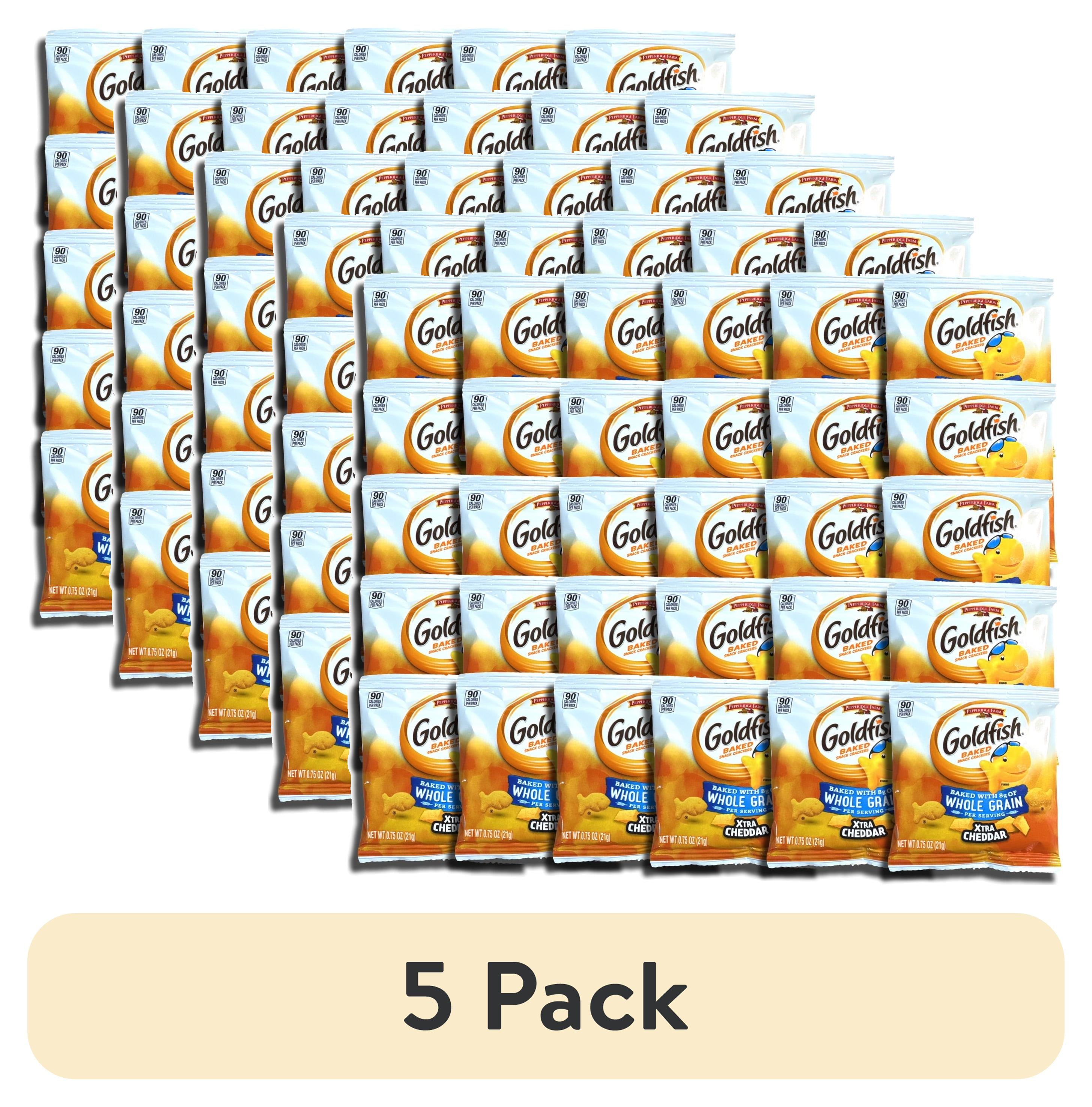 (5 pack) Goldfish Whole Grain Xtra Cheddar Gold Fish Crackers ...
