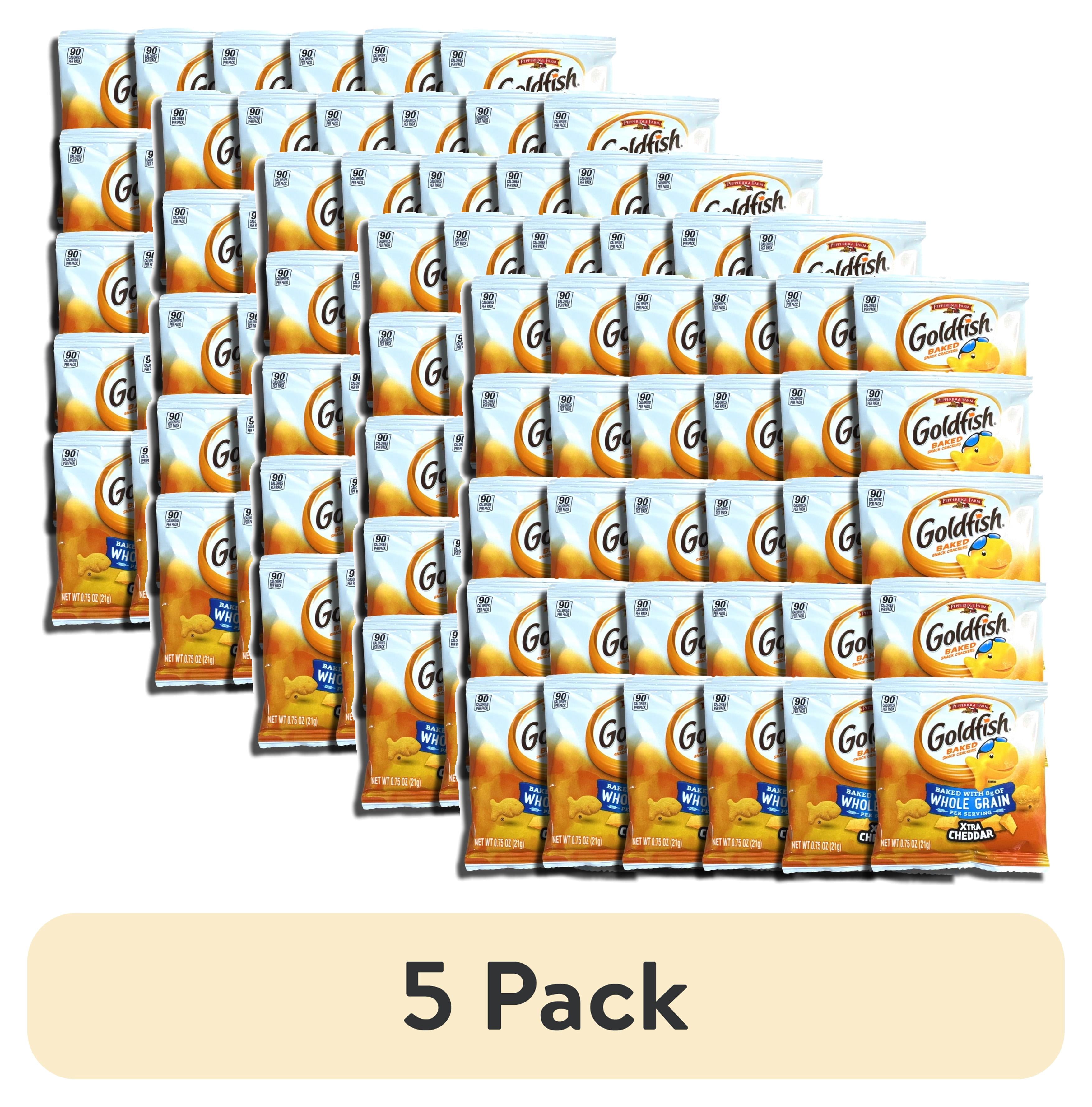 (5 pack) Goldfish Whole Grain Xtra Cheddar Goldfish Crackers Individual ...