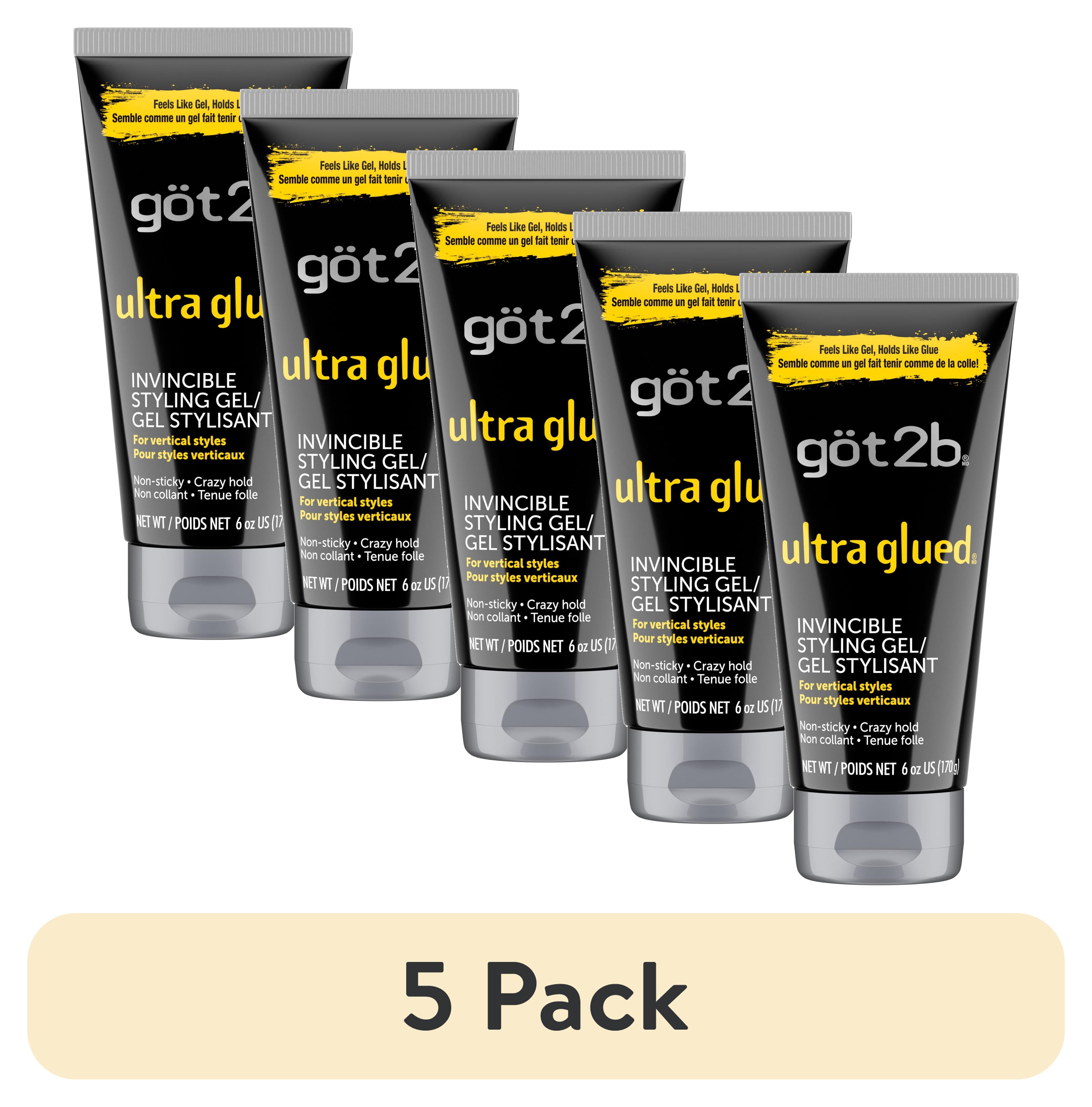 (5 pack) got2b Ultra Glued Invincible Styling Hair Gel, Extra Strong ...