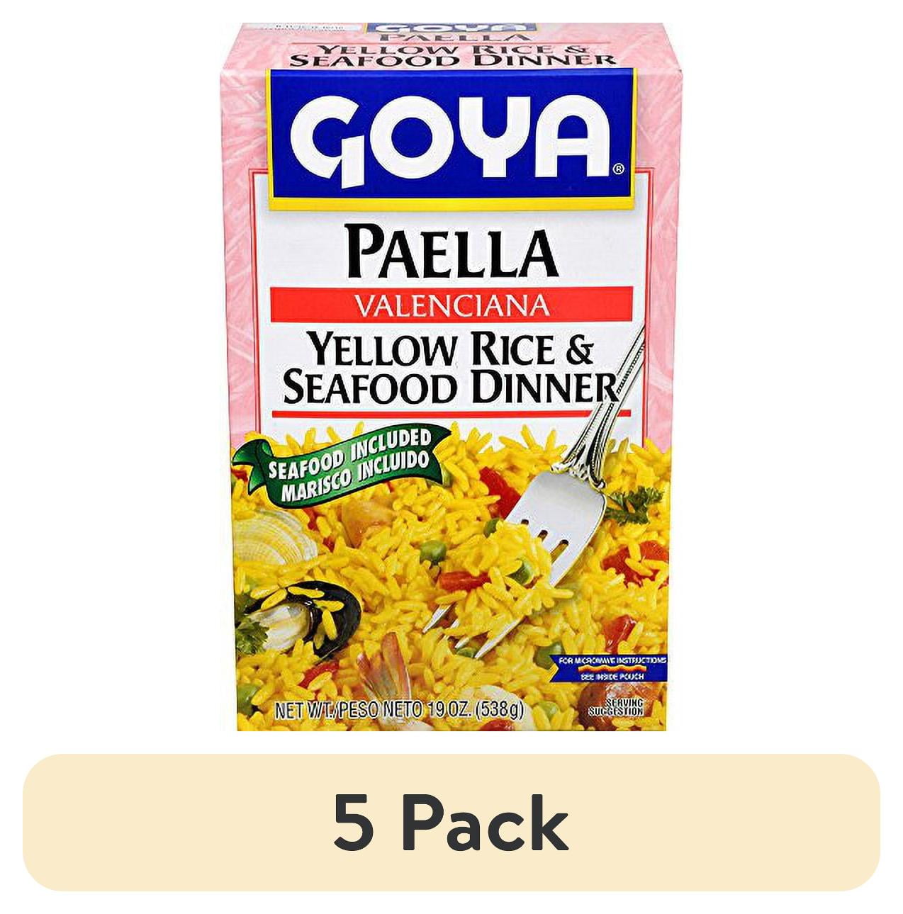 (5 pack) Goya Paella Valenciana Yellow Rice & Seafood Dinner 19 Oz ...