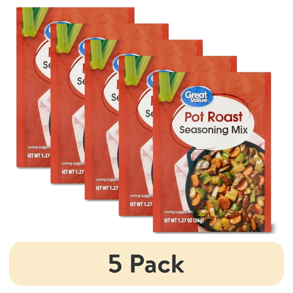 (5 pack) Great Value Pot Roast Seasoning Mix, 1.27 oz - Walmart.com