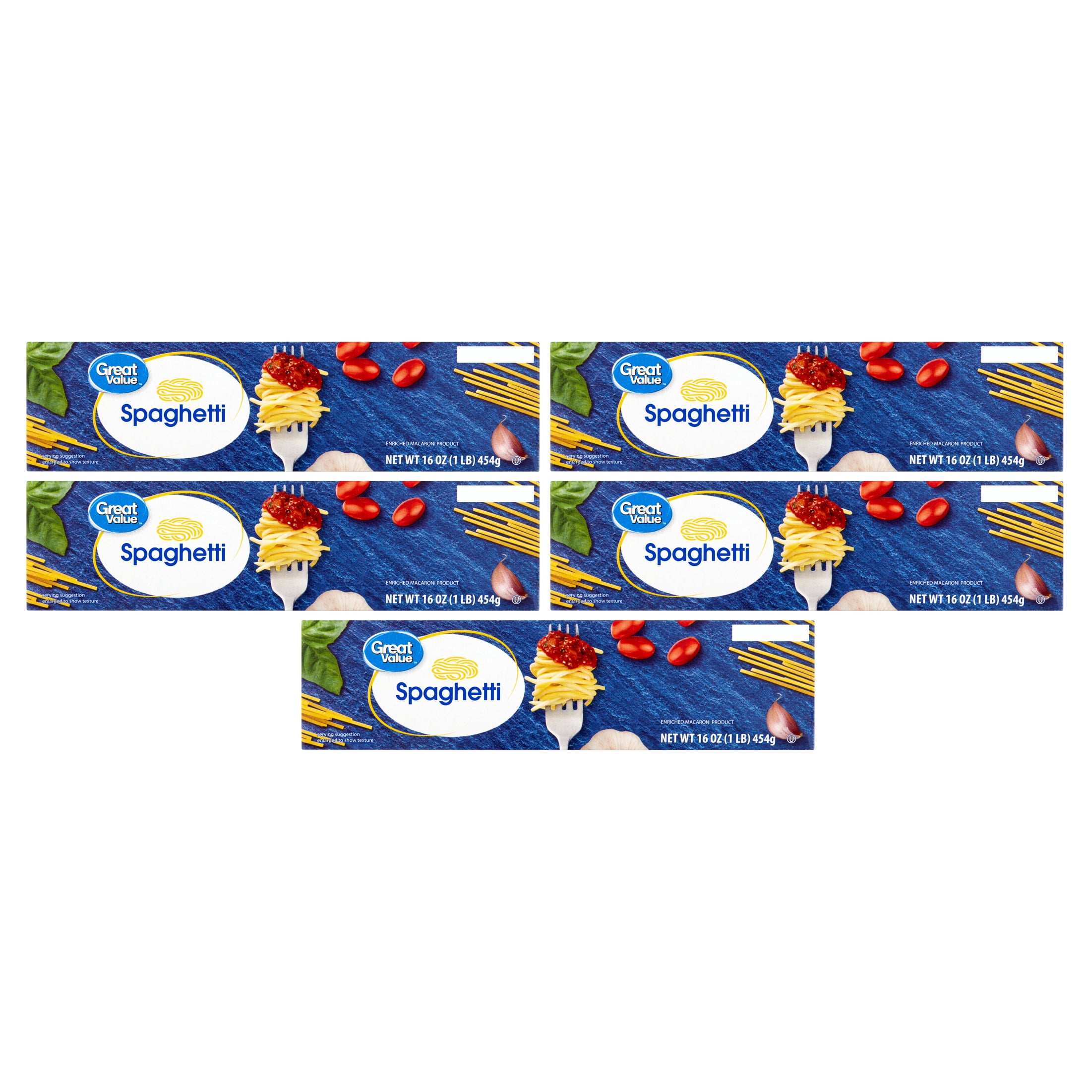 (5 pack) Great Value Spaghetti, 16 oz - Walmart.com