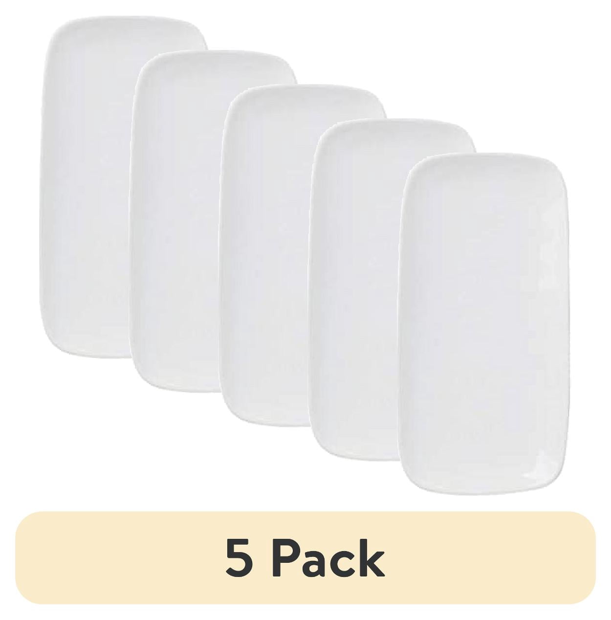 (5 pack) HIC Kitchen Sushi Plate Set, Fine White Porcelain Plate 4.5 X ...