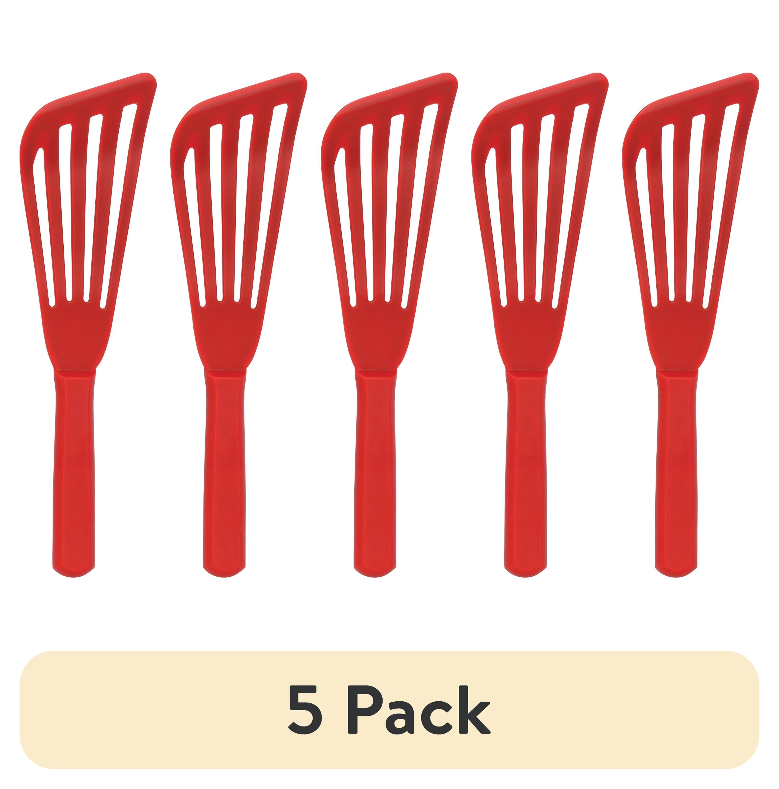 (5 pack) HIC Non-Stick Angled Fish Turner Slotted Spatula, Silicone ...