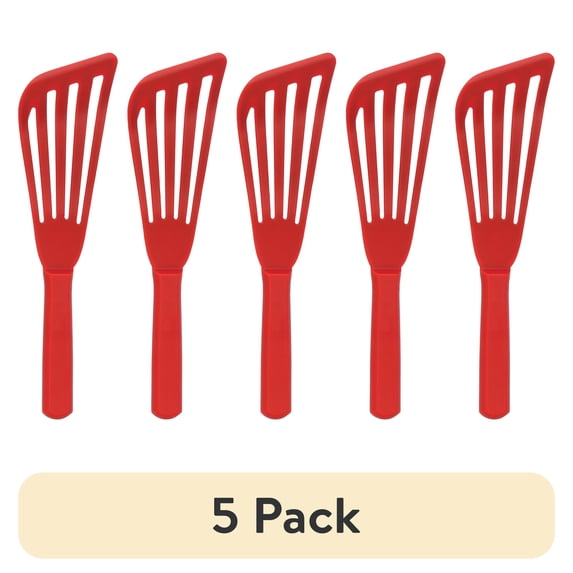 (5 pack) HIC Non-Stick Angled Fish Turner Slotted Spatula, Silicone ...