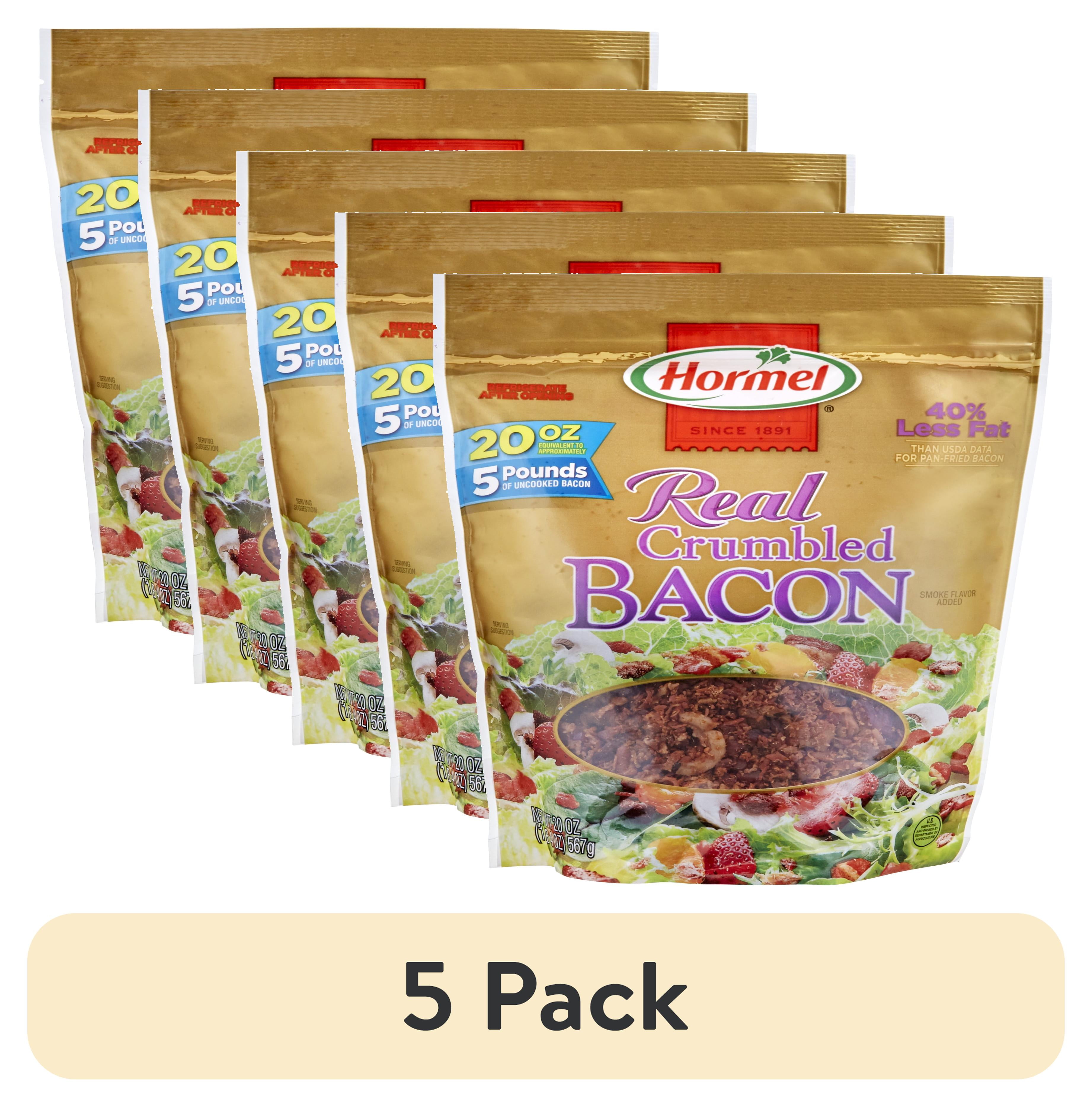 (5 pack) HORMEL Real Crumbled Bacon Topping, Shelf Stable, 20 oz ...
