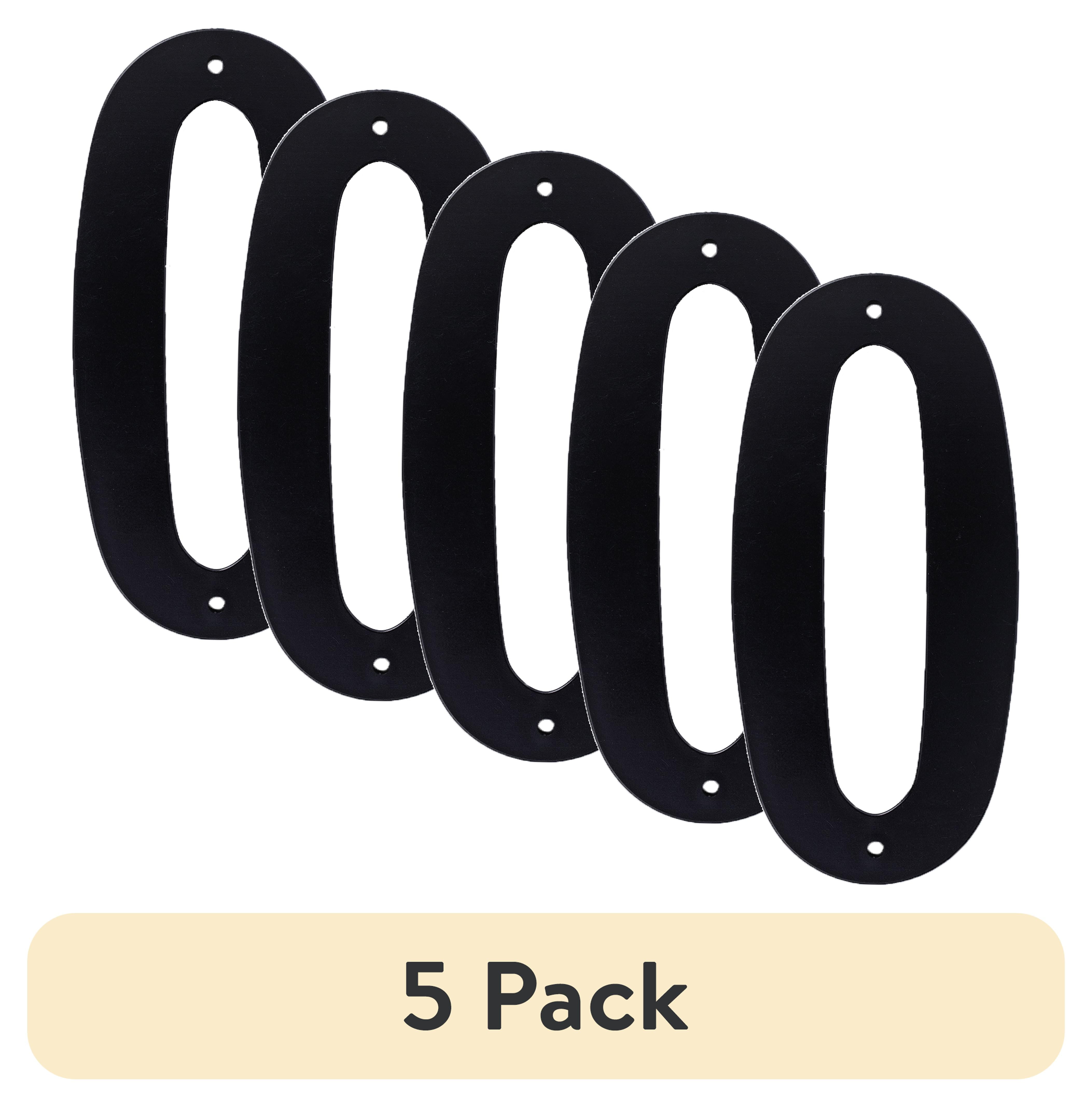 (5 pack) HY-KO 4" Black Plastic Modern Number 0 - Walmart.com