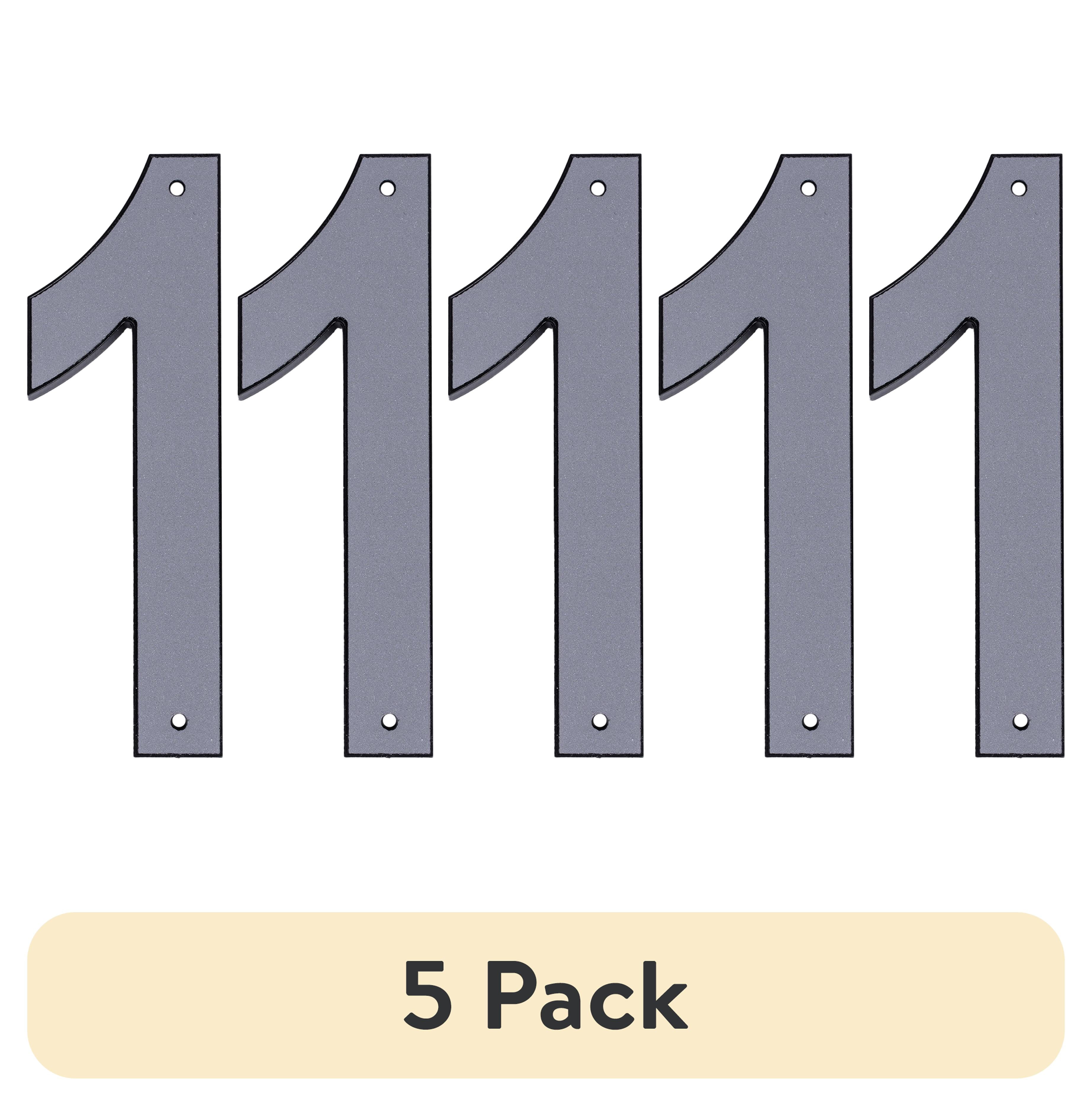 (5 pack) HY-KO 4" Reflective Plastic Modern Number 1 - Walmart.com