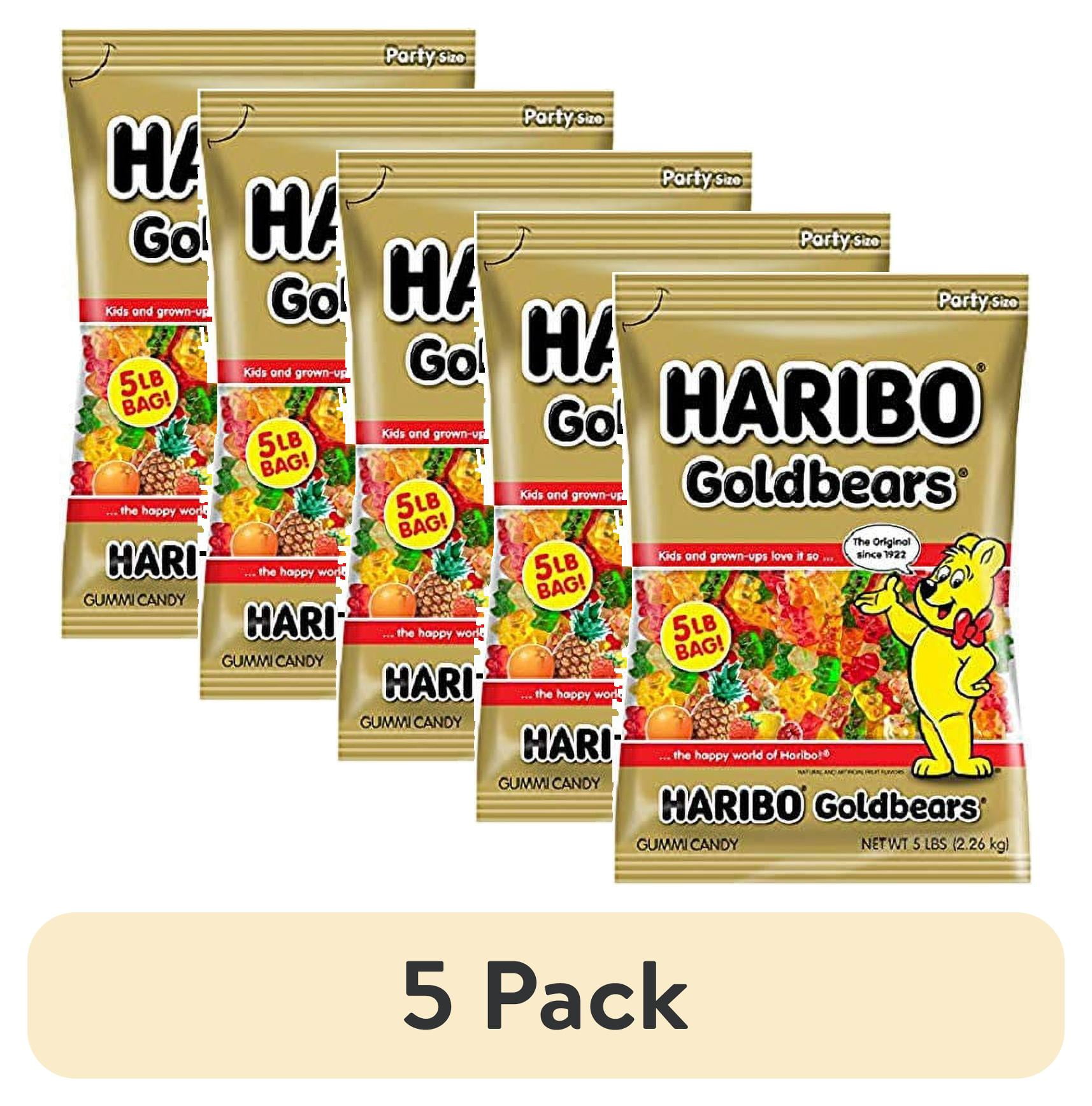 (5 pack) Haribo Gummi Candy, Goldbears, 5 Pound (Packaging may vary ...