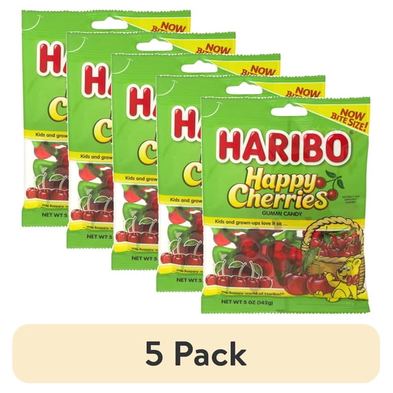 (5 pack) Haribo Happy Cherries Gummi Candies, 5 Oz. - Walmart.com