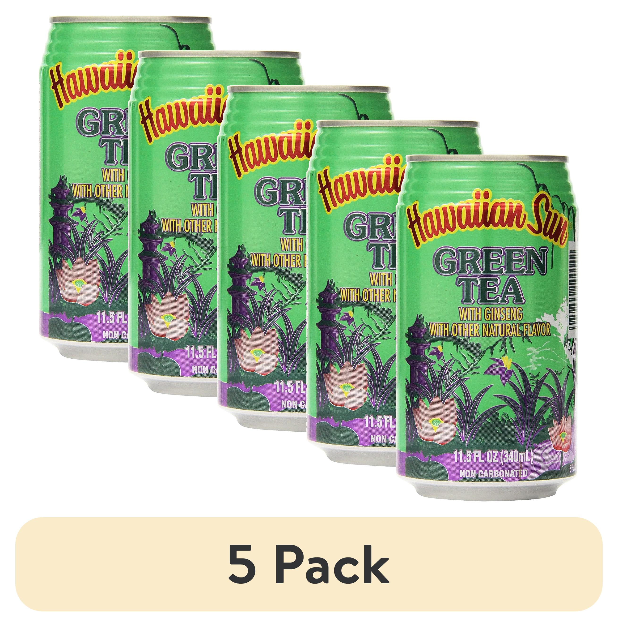 (5 pack) Hawaiian Sun Green Tea with Ginseng, 11.5 Fl. Oz., 6 count ...