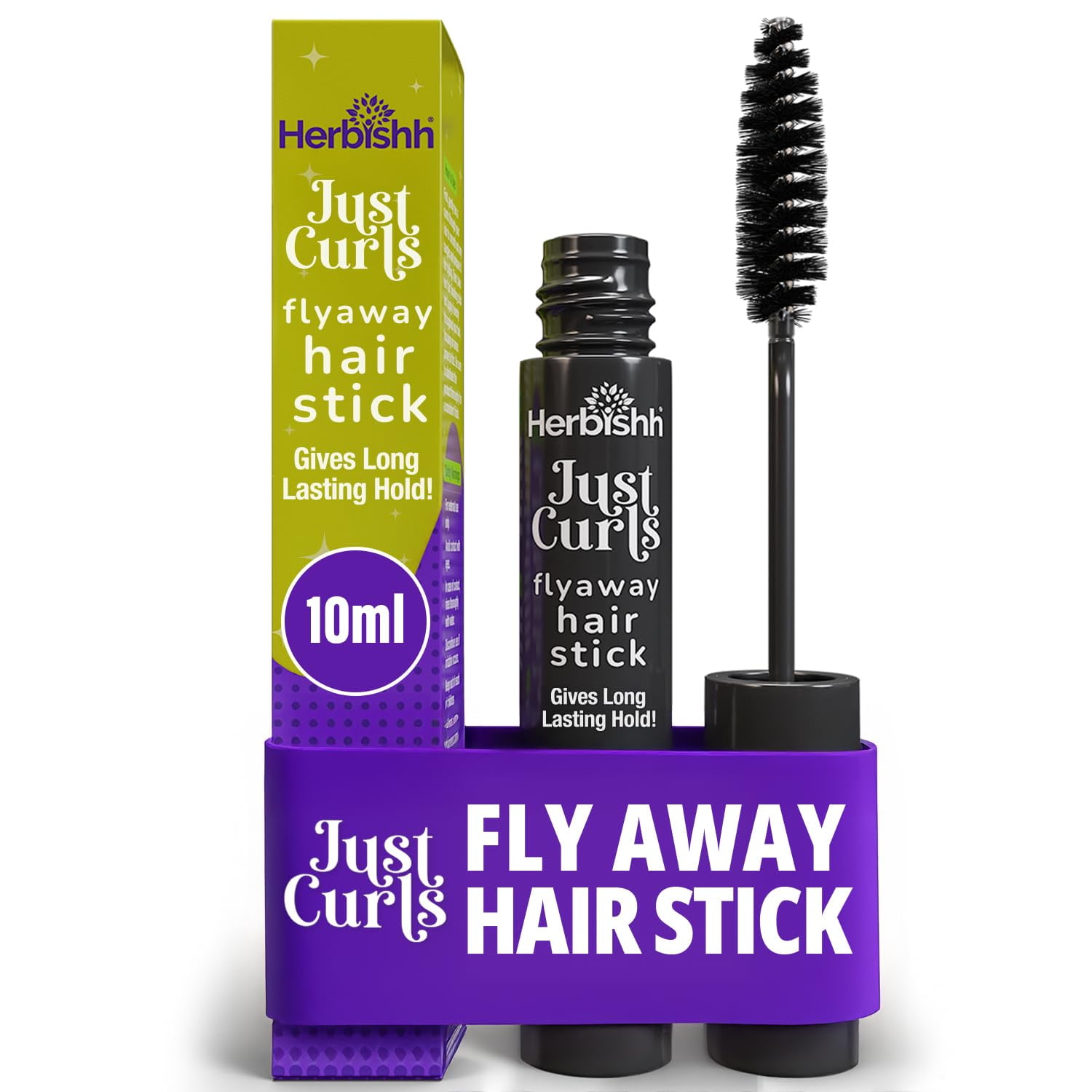 (5 pack) Herbishh Just Curls Flyaway Hair Stick, Quick Hair Finishing ...