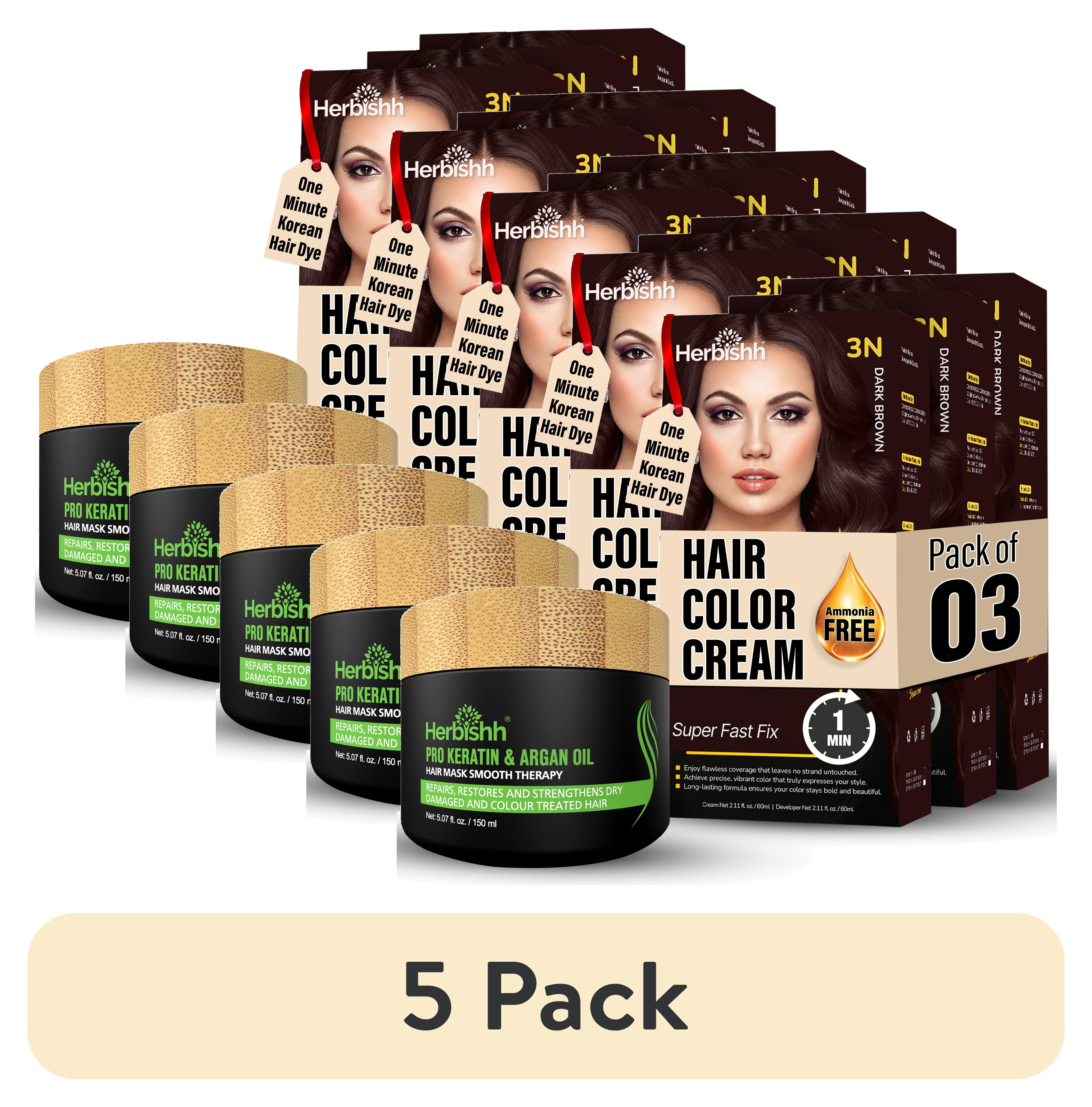 (5 pack) Herbishh Rapid Infusion Hair Color Cream – 3N Dark Brown Hair ...