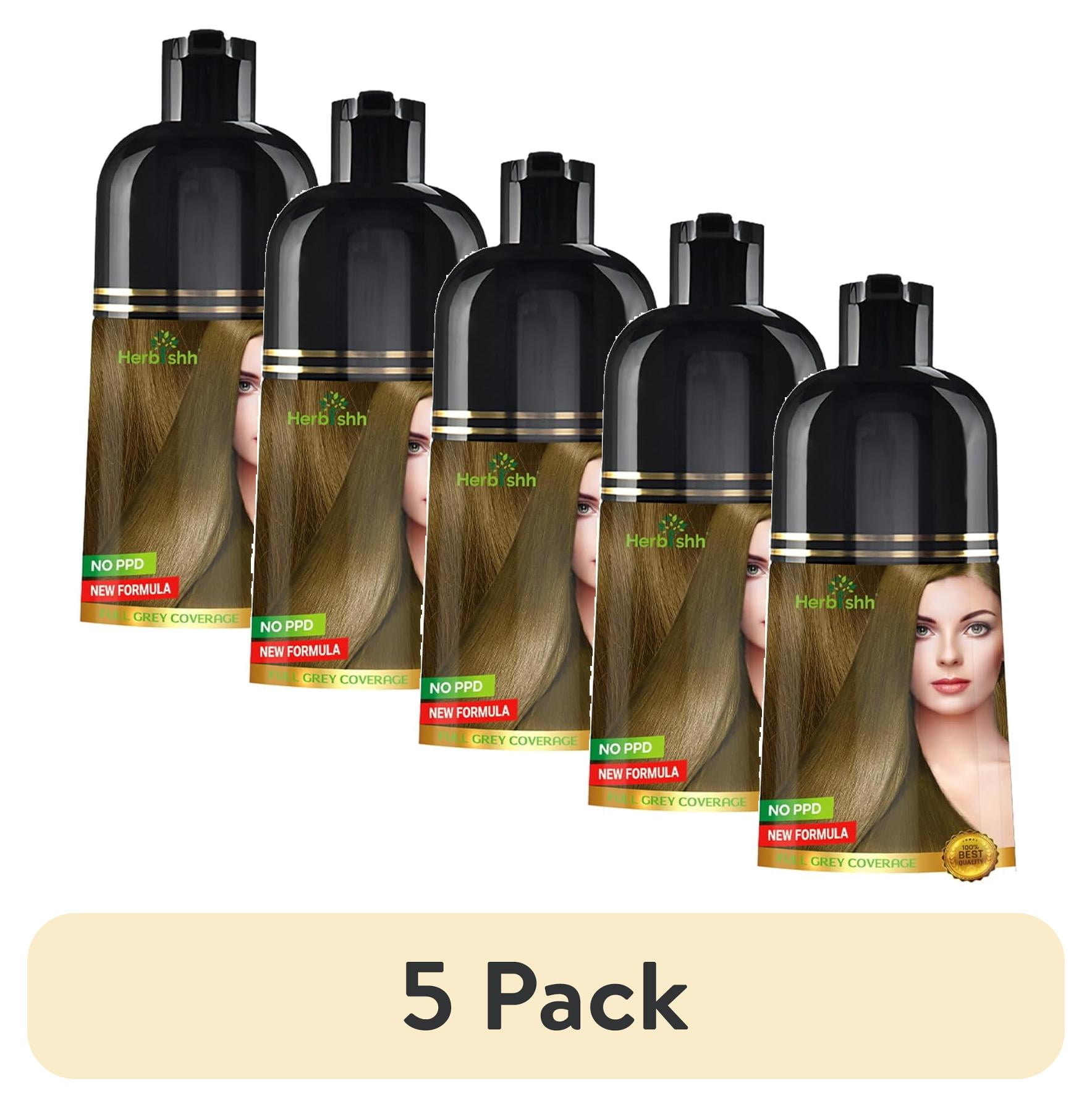 (5 pack) Herbishh Ultimate Hair Color Shampoo Kit( 2Pcs Hair Color ...