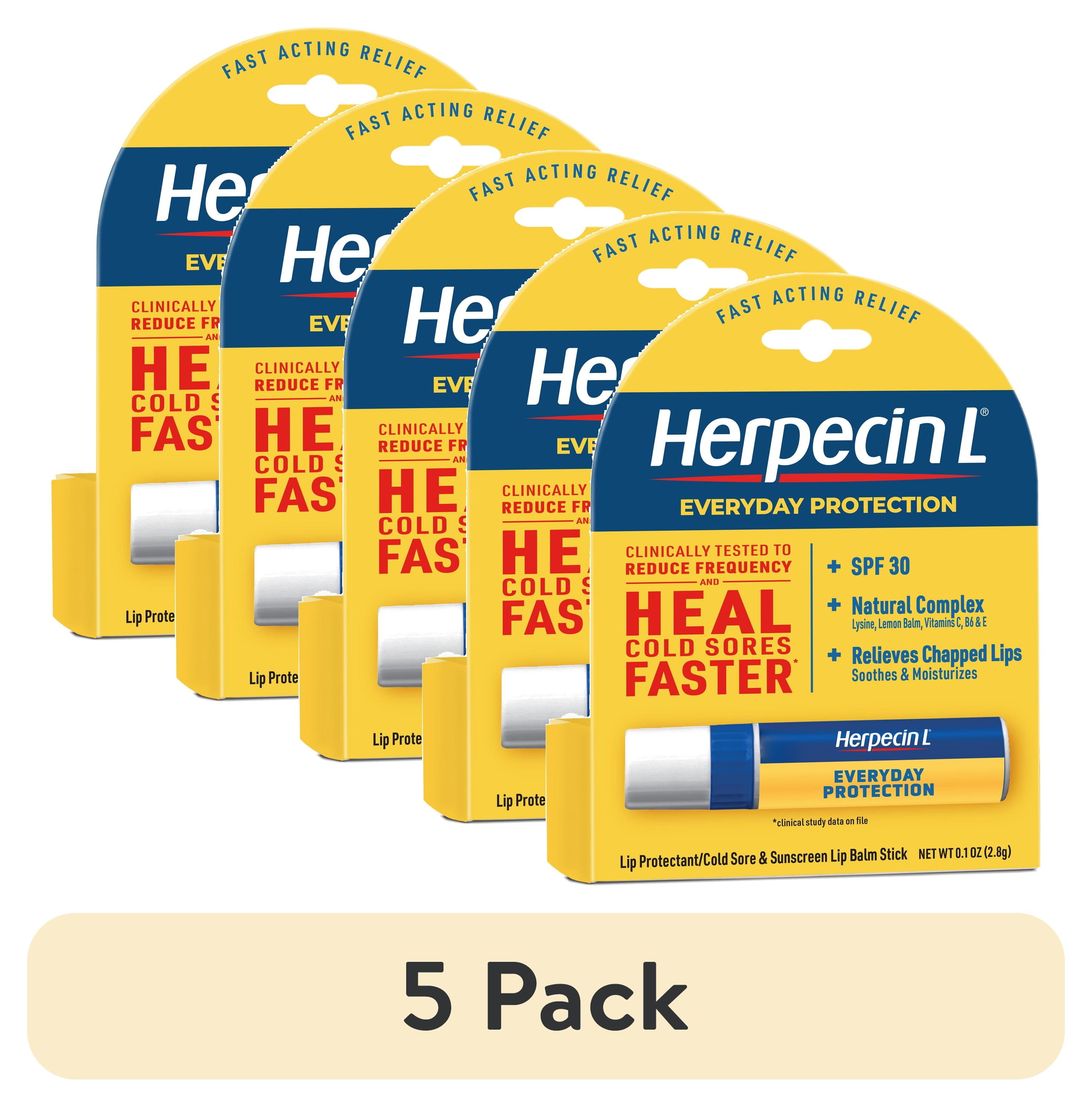 (5 pack) Herpecin L Lip Balm Stick; Cold Sore Sun & Fever Blisters and ...