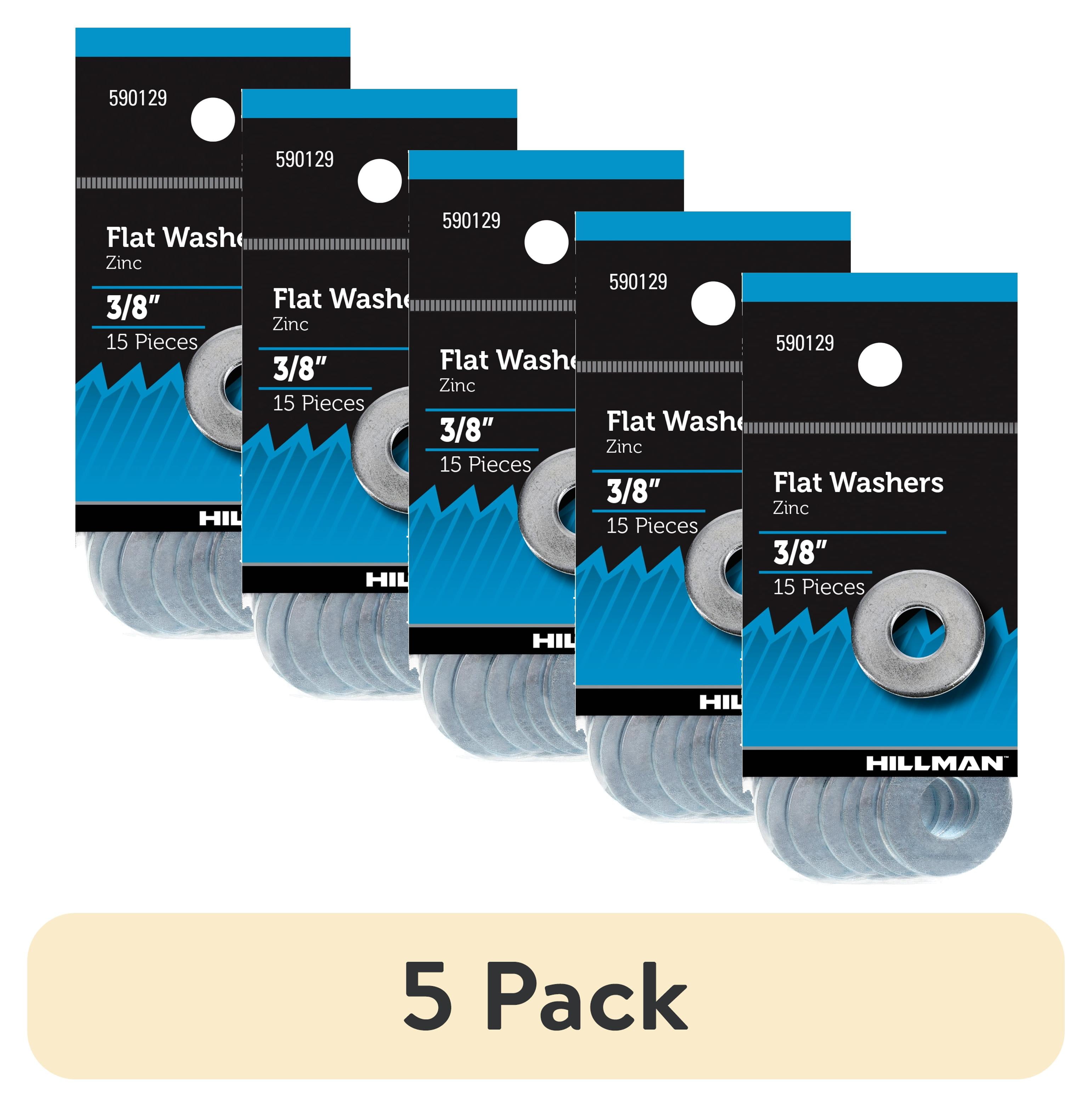 (5 pack) Hillman Flat Washers, USS Washers, Use w/USS Threaded Bolts, 3 ...