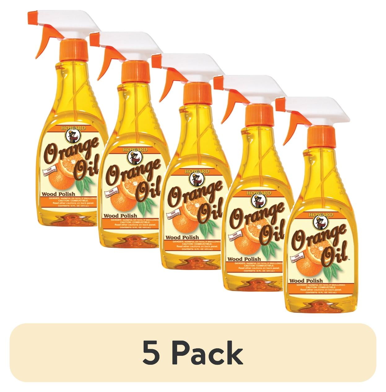 (5 pack) Howard Orange Oil Wood Furniture Polish, ORS016, Spray Bottle ...