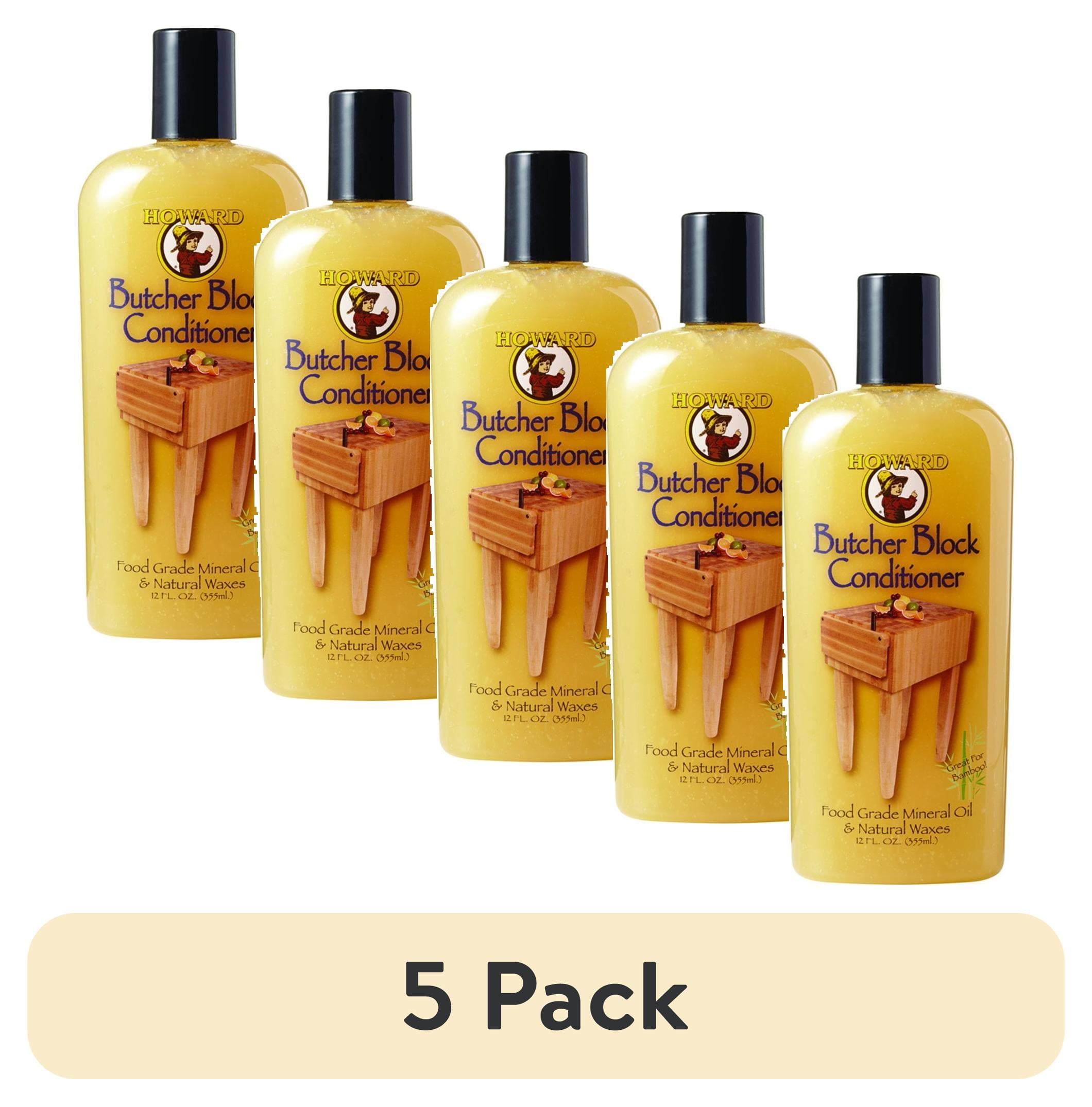 (5 pack) Howard Products BBC012 Butcher Block Conditioner, 12 oz ...
