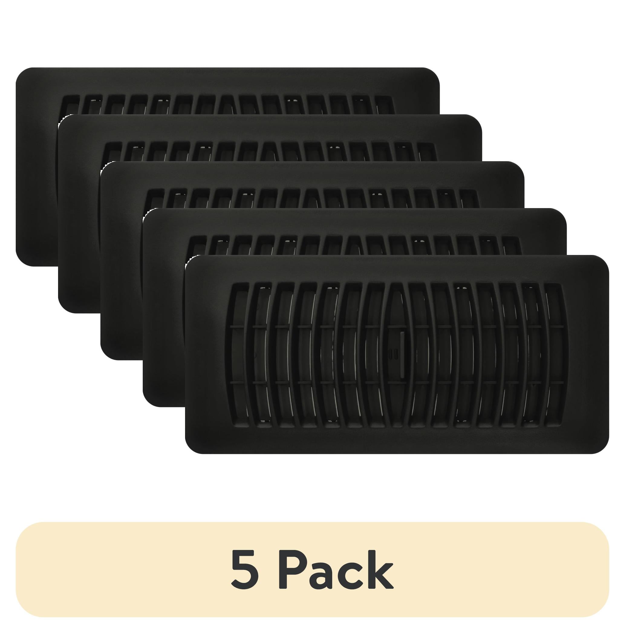 (5 pack) Imperial 4-inch x 10-inch Black Plastic Louvered, Floor ...