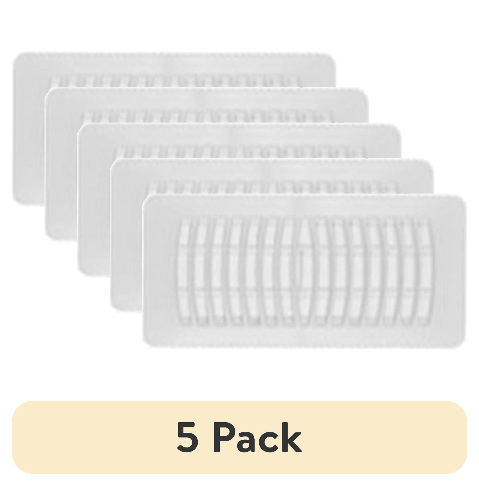 (5 pack) Imperial 4-inch x 12-inch White Plastic Louvered, Floor ...