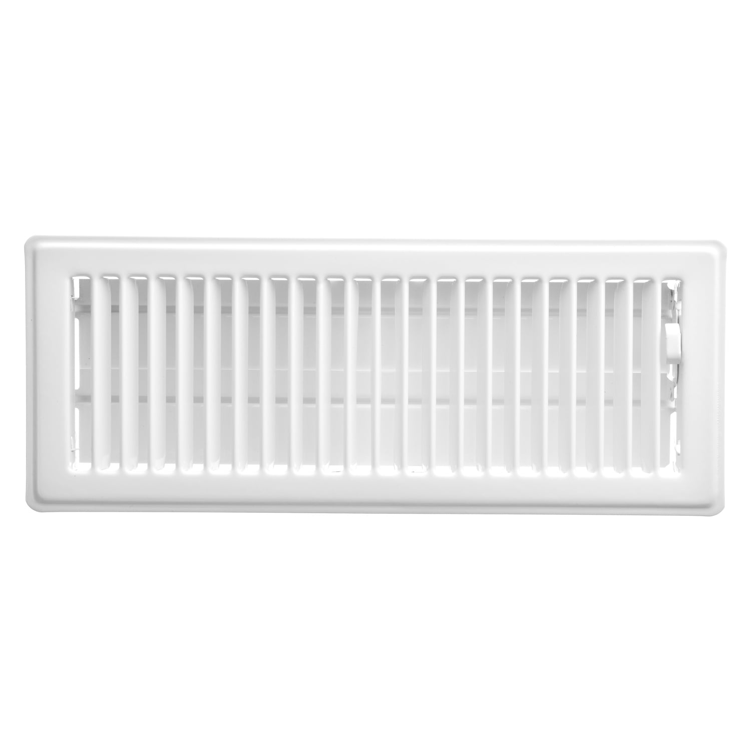 (5 pack) Imperial 4-inch x 12-inch White Steel Painted Louvered, Floor ...
