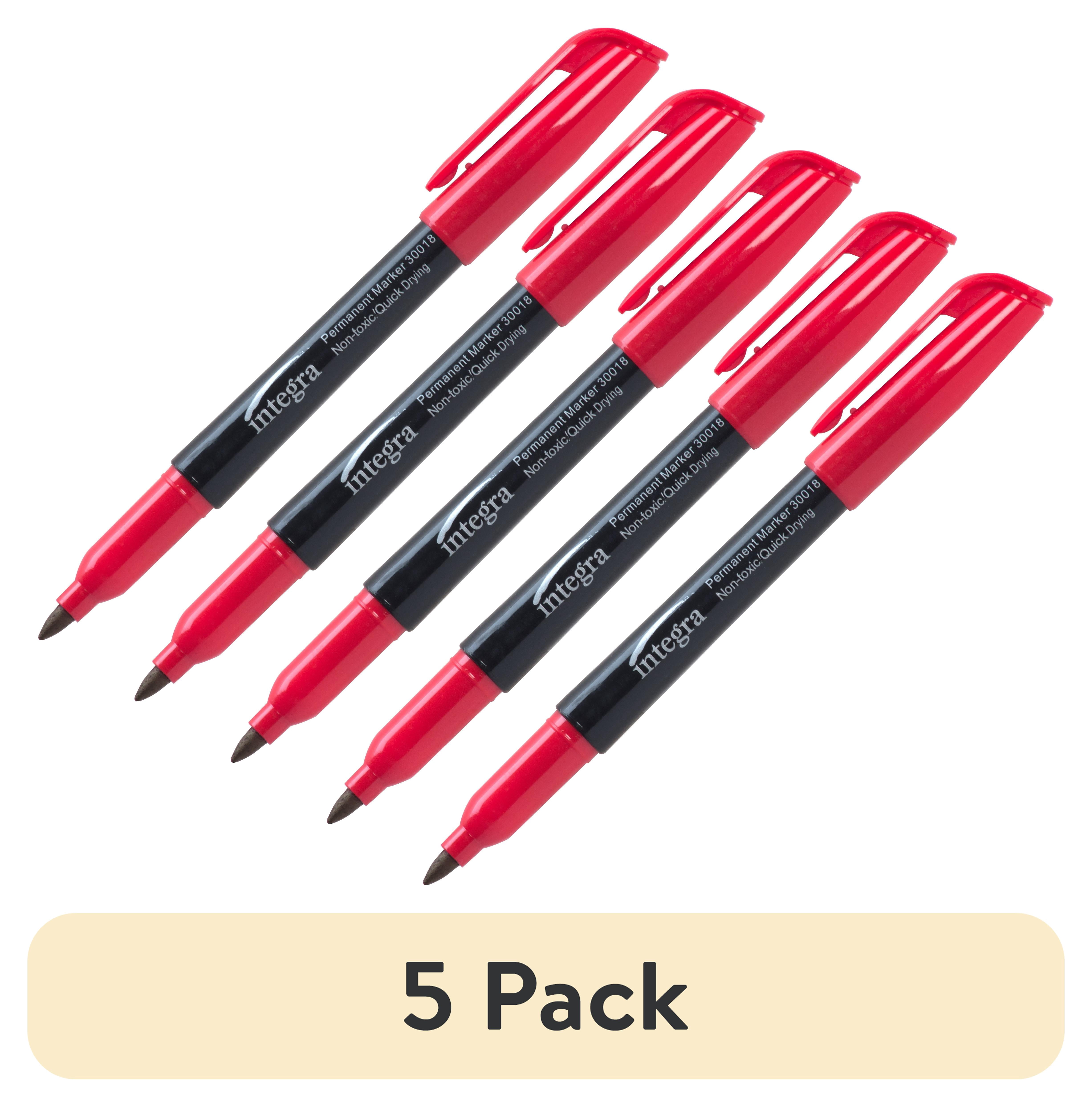 (5 pack) Integra, ITA30018, Permanent Fine Point Markers, 12 / Dozen ...