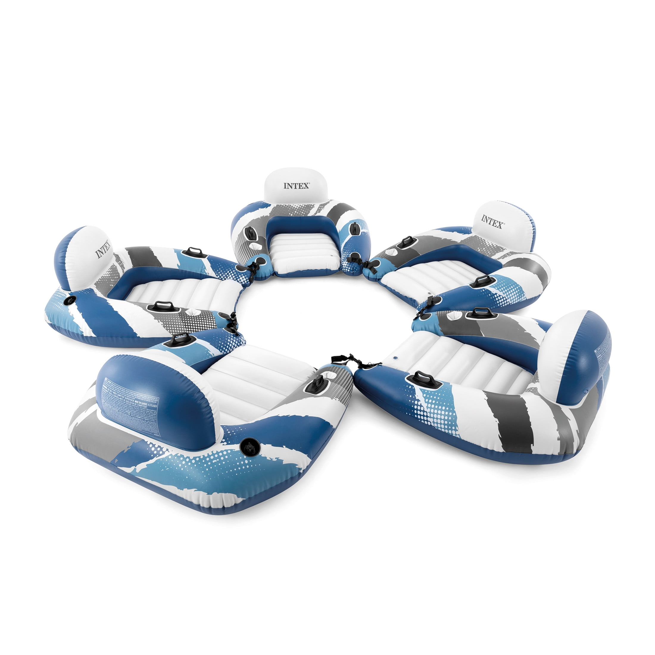 (5 pack) Intex River Run Lounge - Inflatable Floating Water Seat with ...