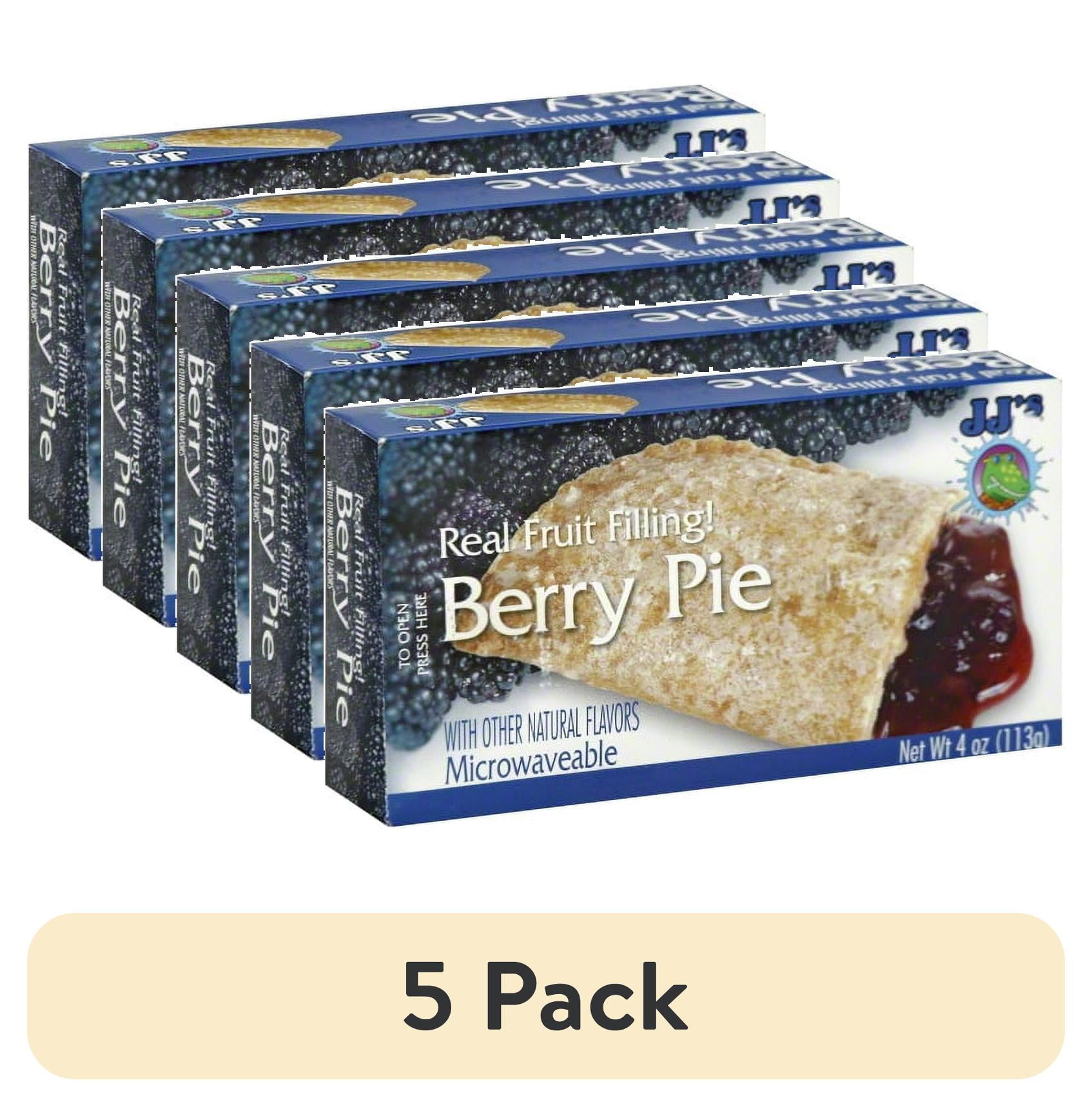 (5 pack) JJ's Bakery Blackberry Pie Snack Pies, Individual Dessert ...