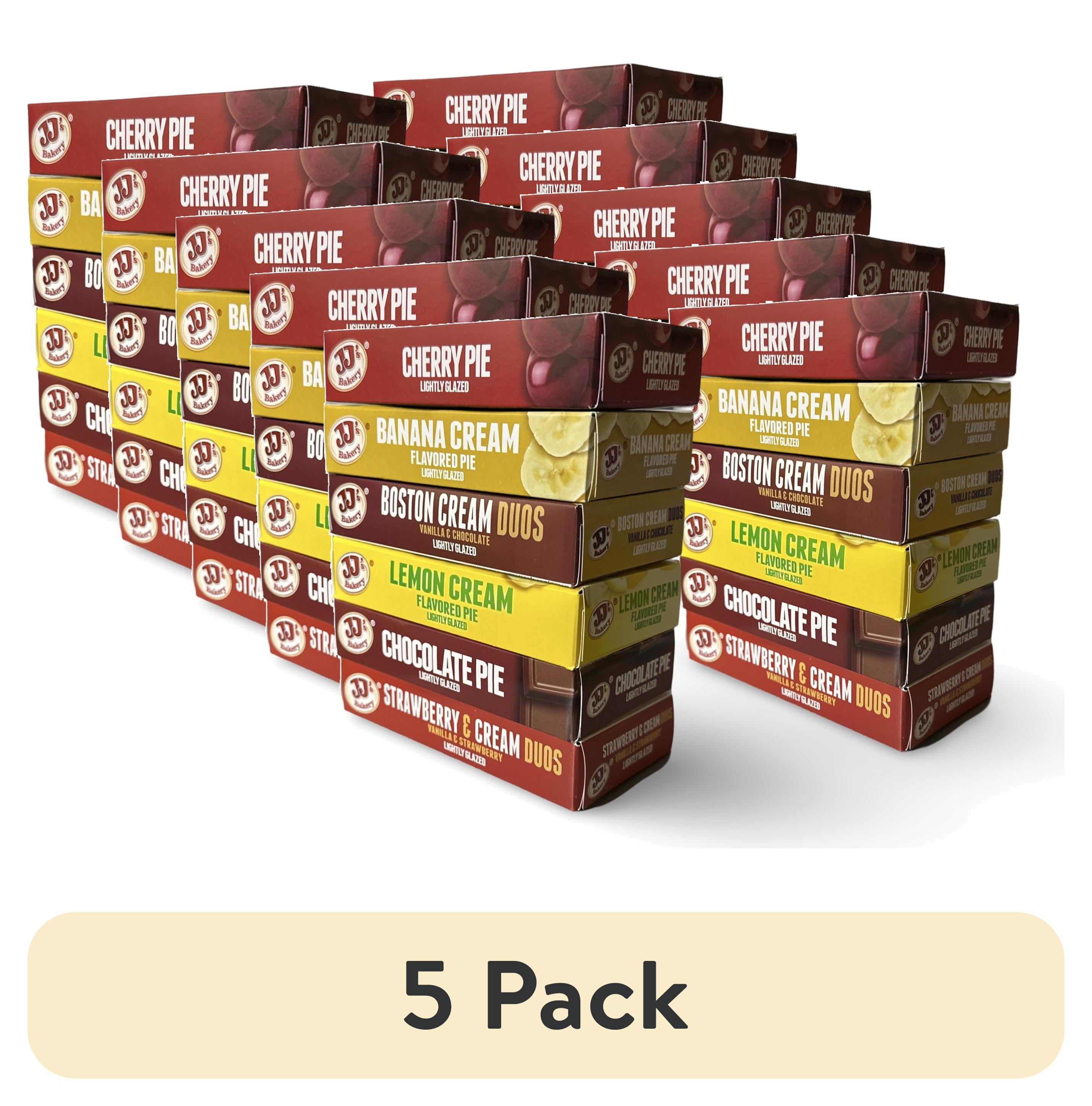 (5 pack) JJ's Bakery Glazed Pie Cream Flavored Variety Pack 4 Ounce ...
