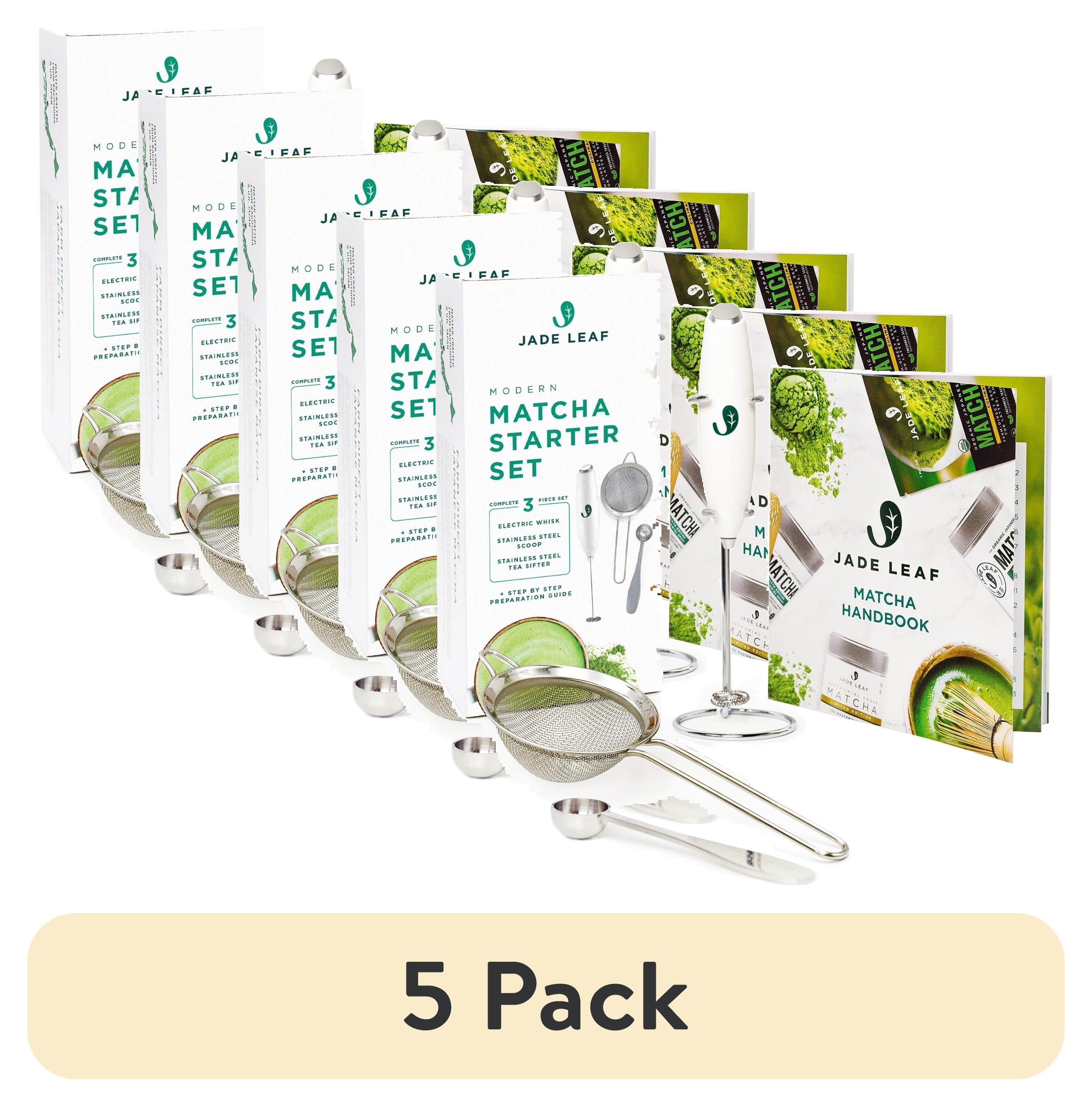 (5 pack) Jade Leaf Matcha, Modern Matcha Starter Set, Includes: Whisk ...